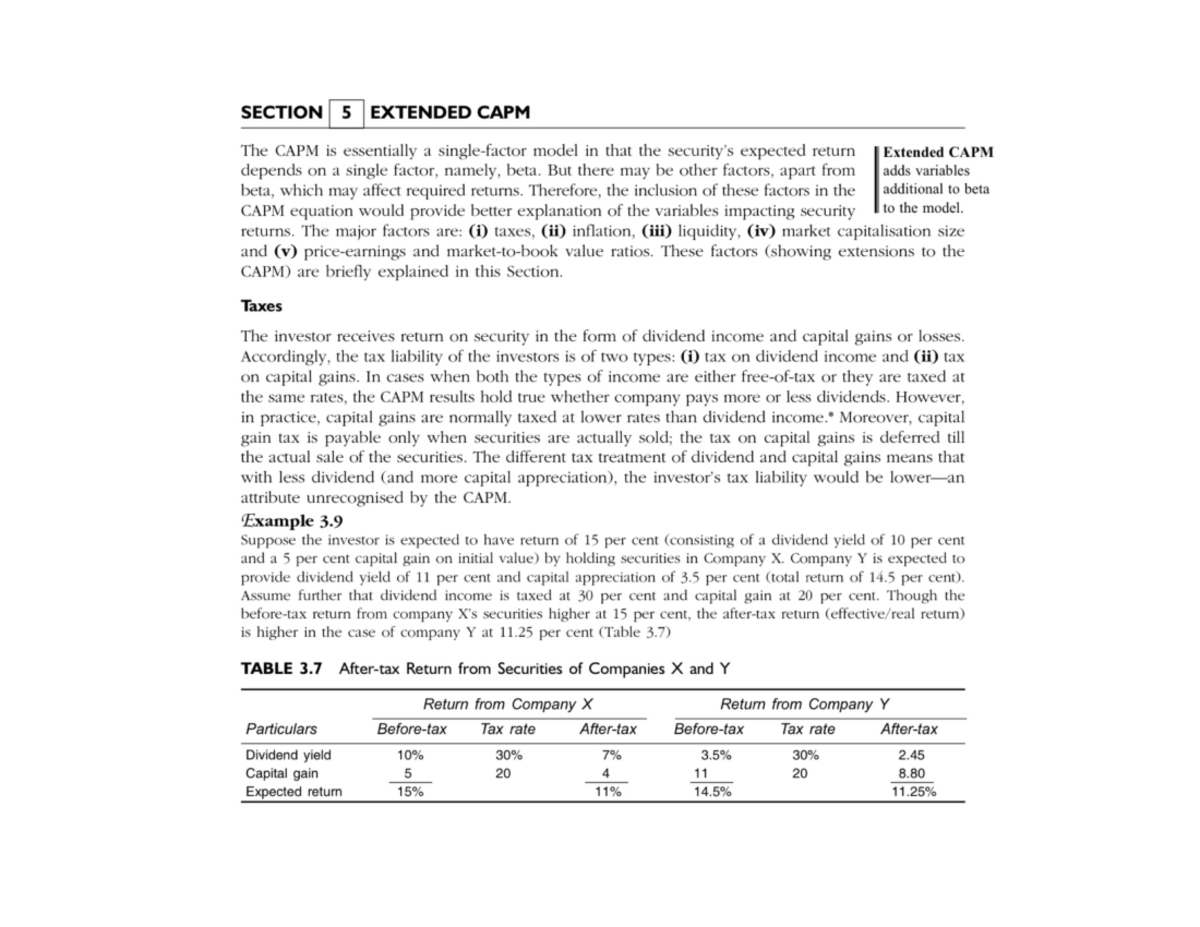 Extended capital asset pricing model (CAPM) - Financial Management ...