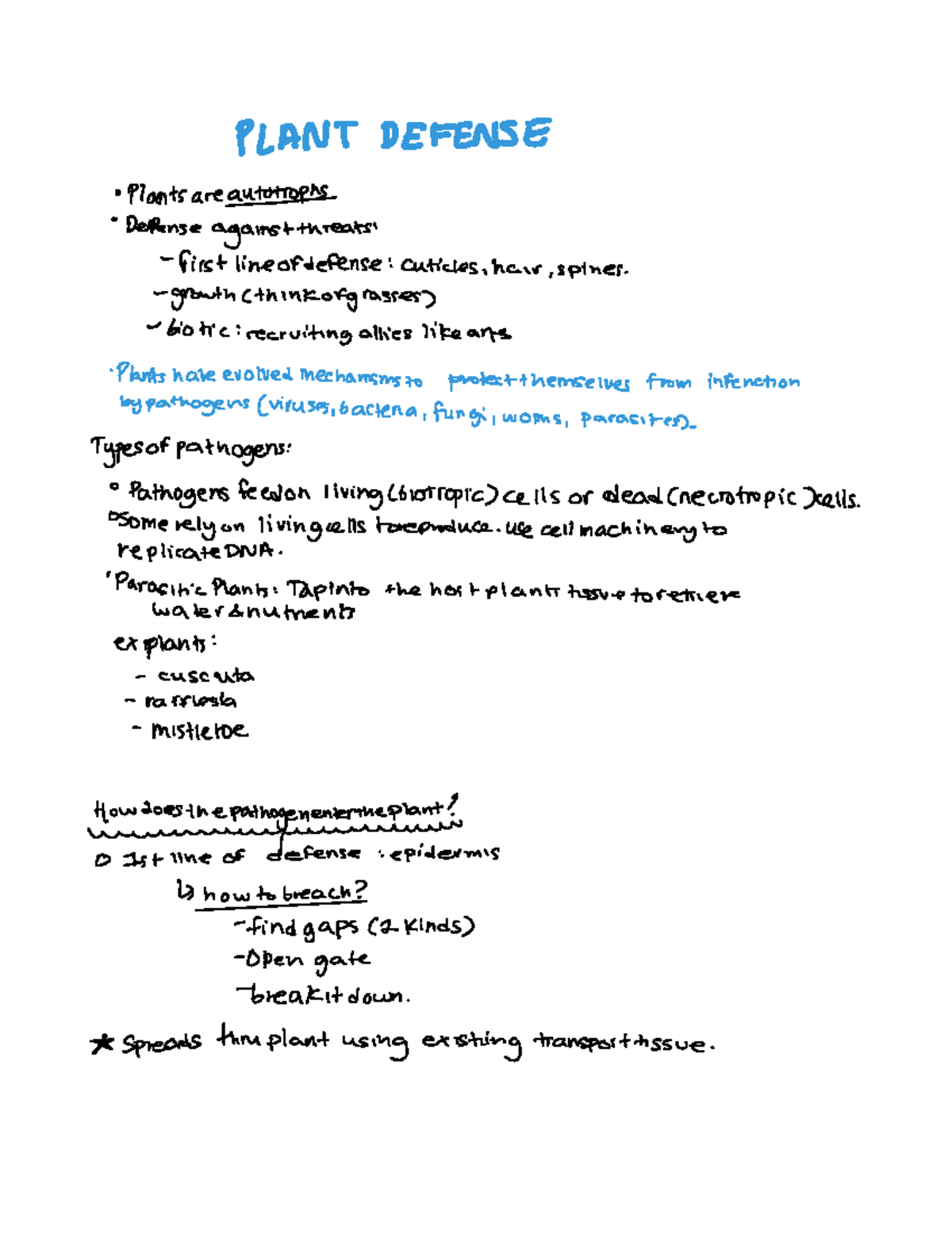 Chap 30 study guide 1108 - PLANT DEFENSE Plantsareautotrophs Defense ...