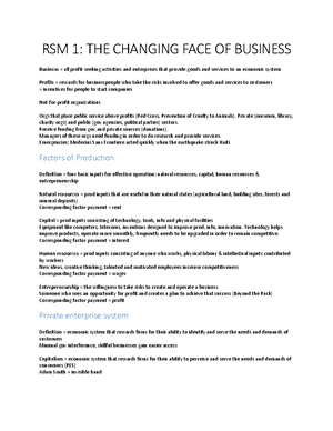 Lecture 1 Notes - Adam Smith’s Key Concepts - Introduction to Commerce ...