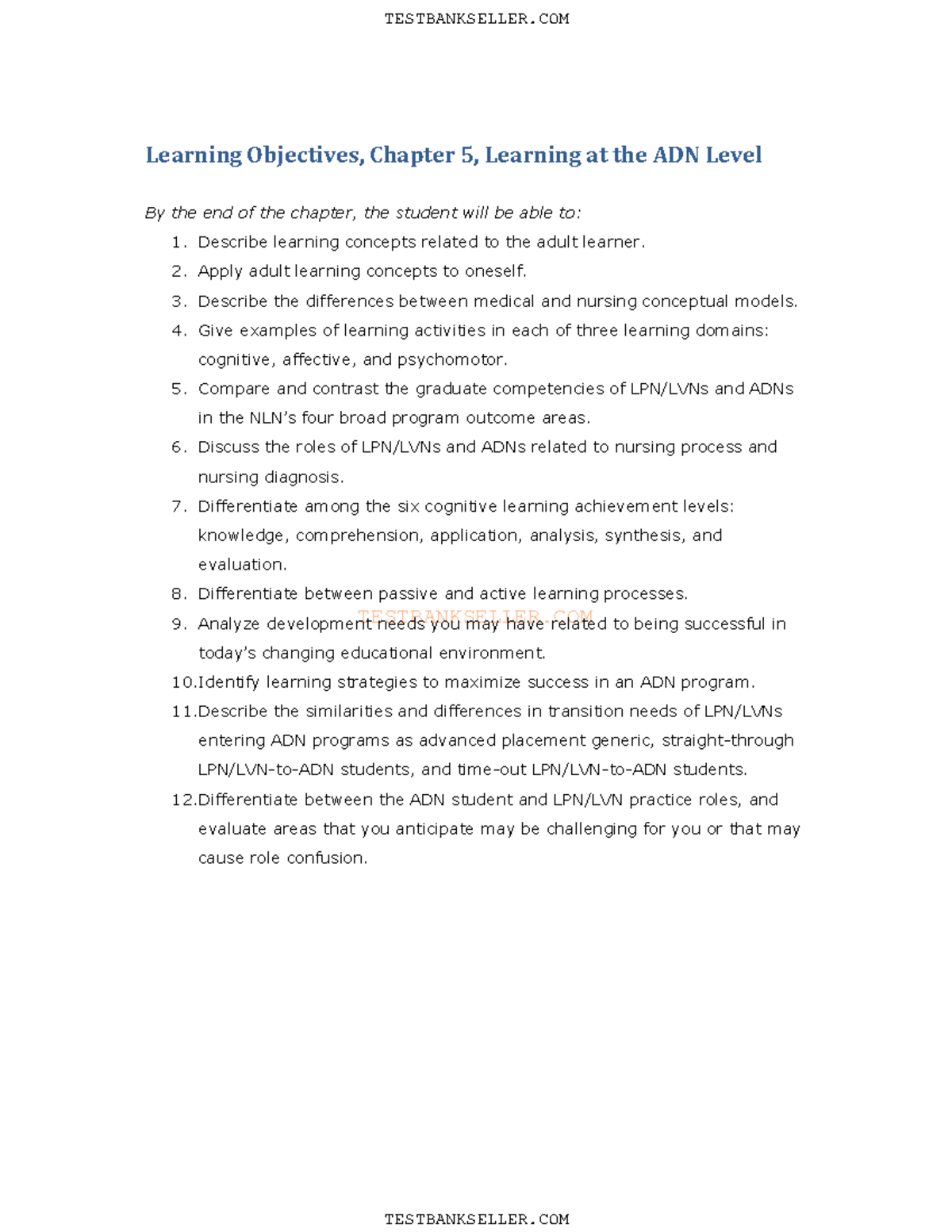 LO Chapter 05 - T E S T B A N K S E L L E R. C O M Learning Objectives ...