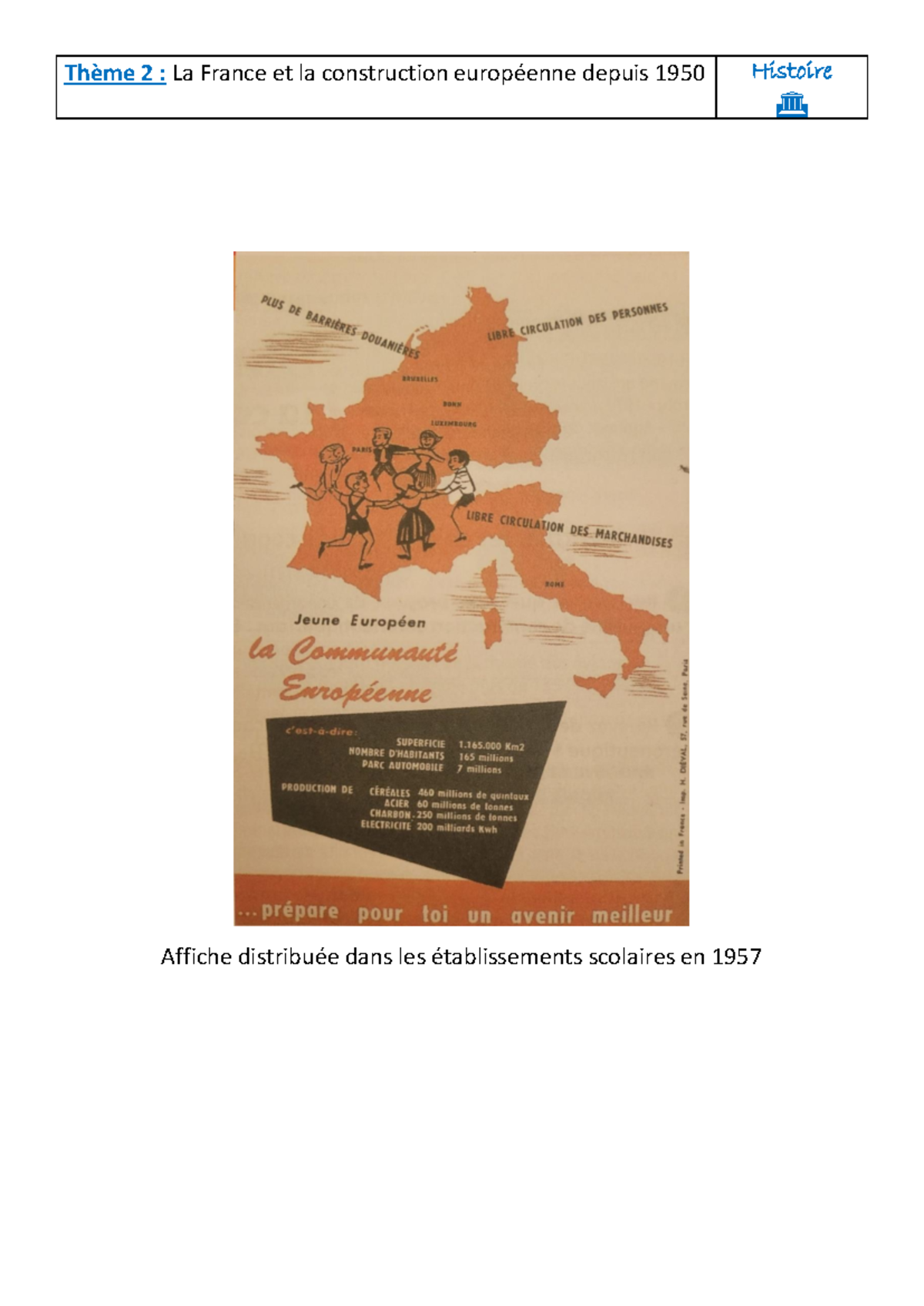 CCF CAP LA France et la construction européenne doc sur la CEE - Thème ...