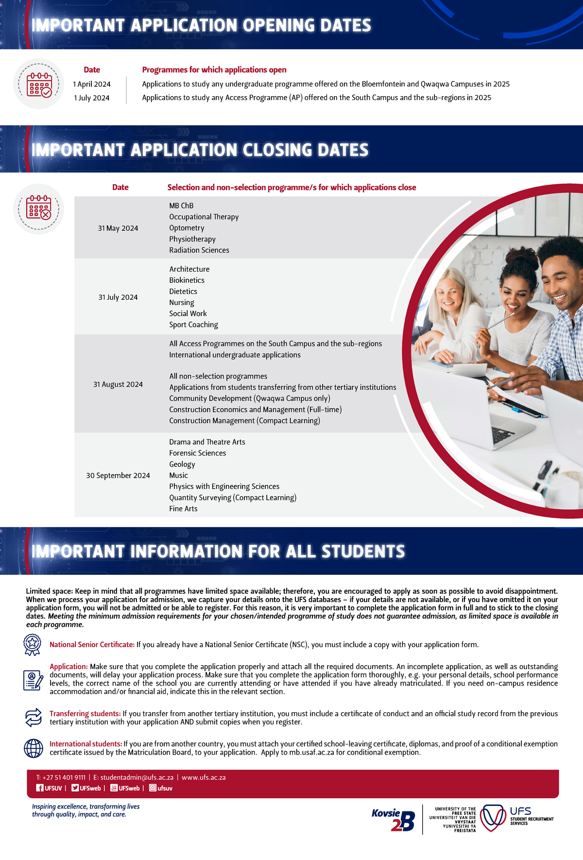 Opening-closing-dates - IMPORTANT APPLICATION OPENING DATES IMPORTANT ...