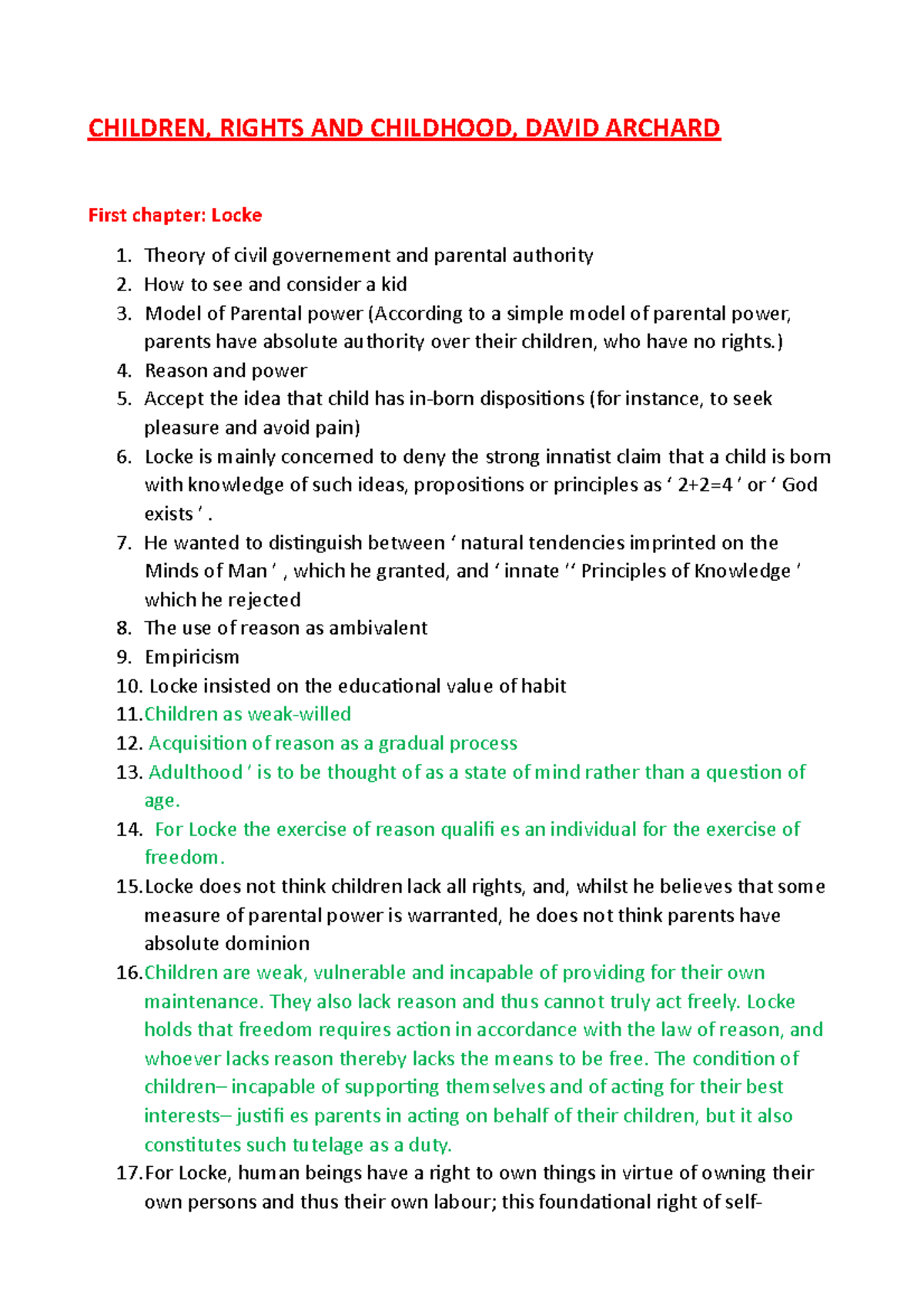 Children, Rights AND Childhood, Archard - CHILDREN, RIGHTS AND ...