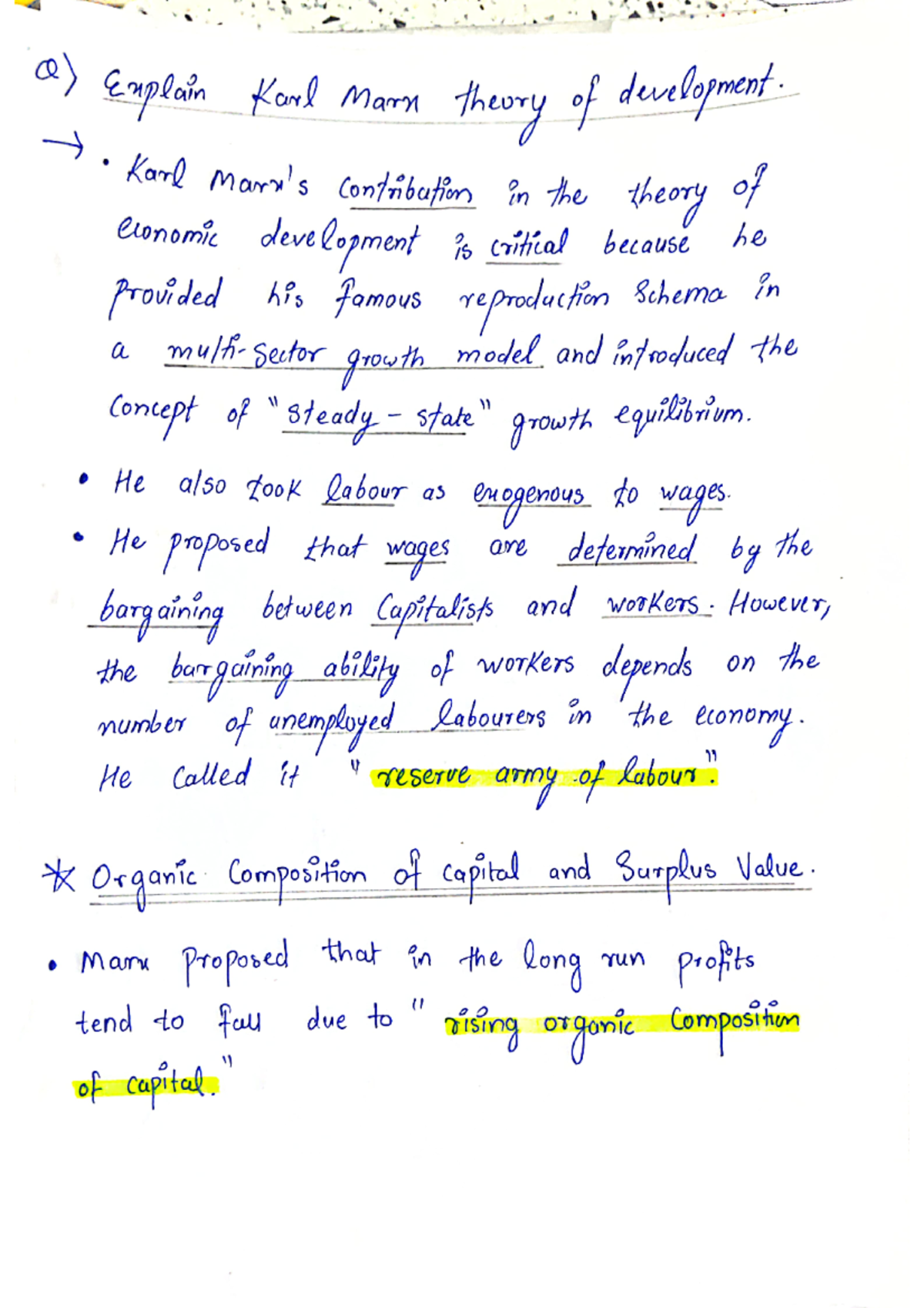 Karl Marx theory of Economic development - Business Economics -II - Studocu