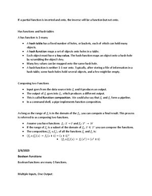 Discrete Math Notes - Function Equality Two functions, f1: X -> Y and ...