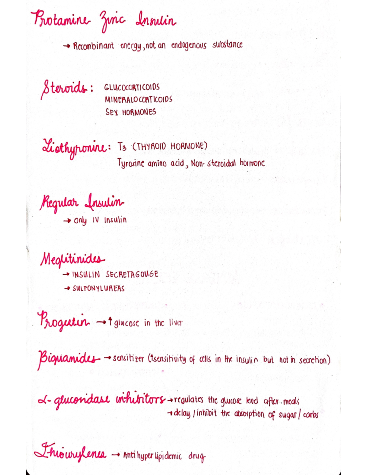 Drugs - Protamine Zinc Insulin Recombinant energy, not an endogenous ...