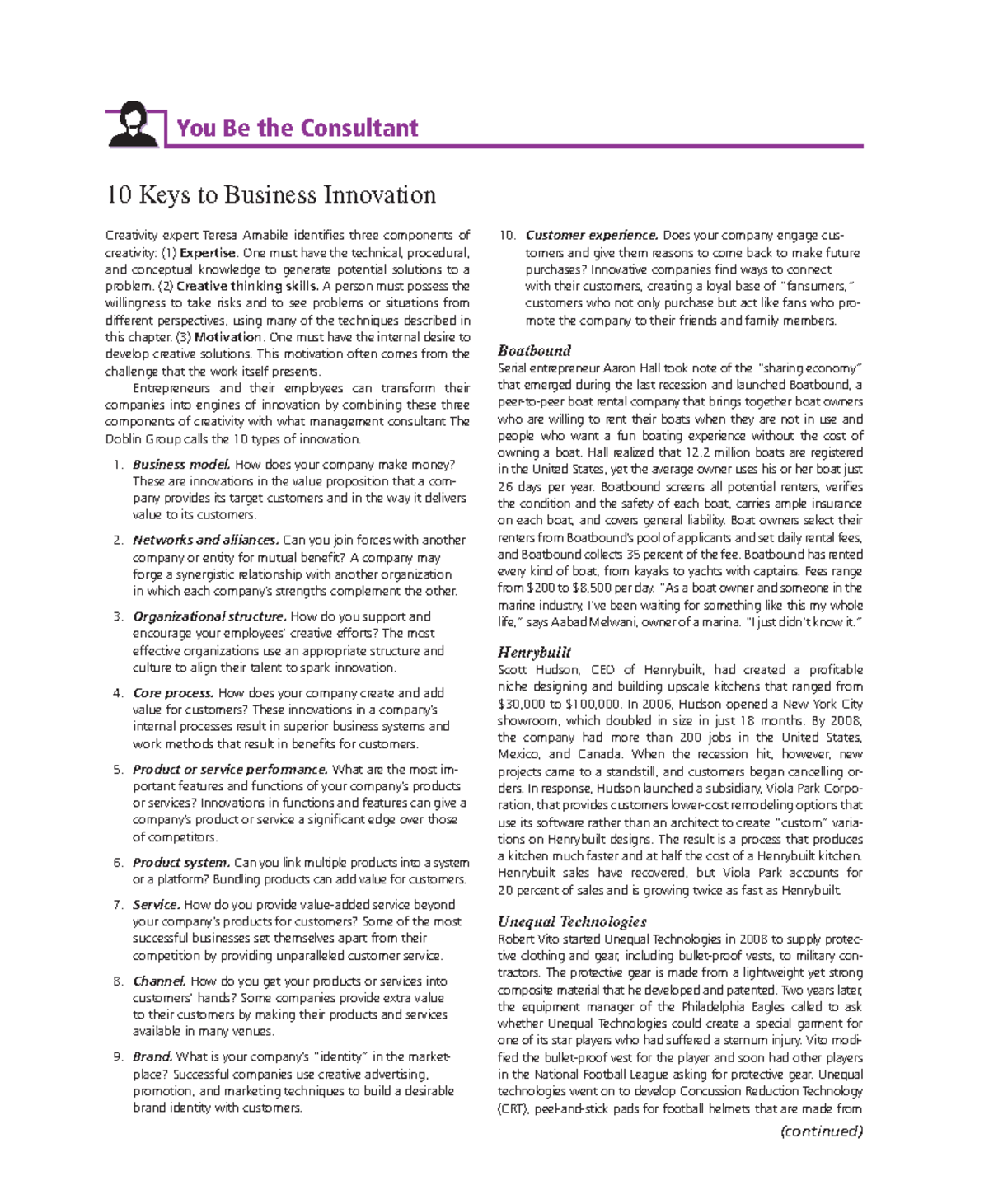 1. 10 Keys to Business Innovation - Creativity expert Teresa Amabile ...