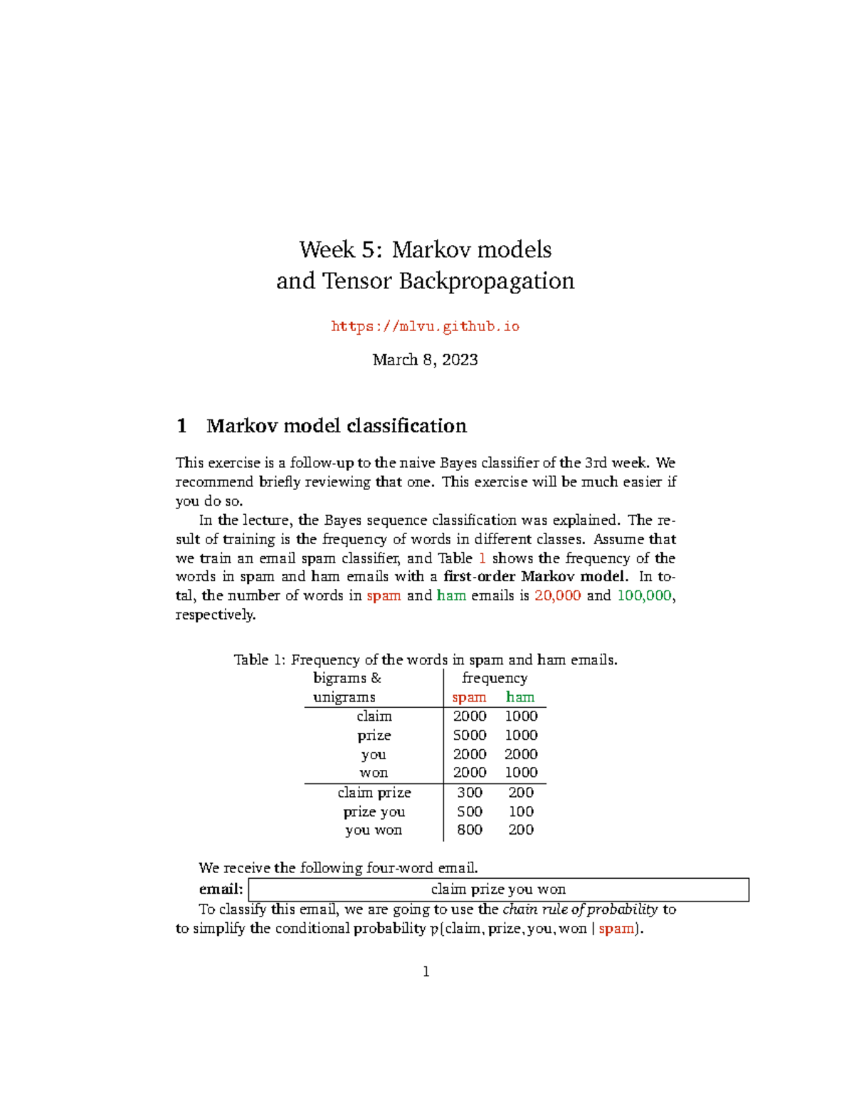 Week5 - Week 5 answers - Week 5: Markov models and Tensor Backpropagation mlvu.github March 8 ...