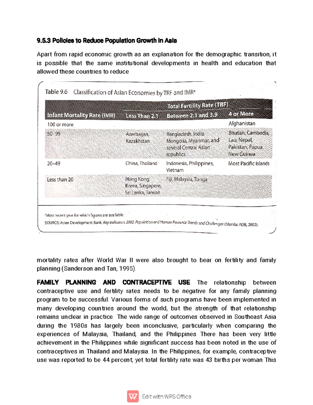 Policies to Reduce Population Growth in Asia - FAMILY PLANNING AND ...