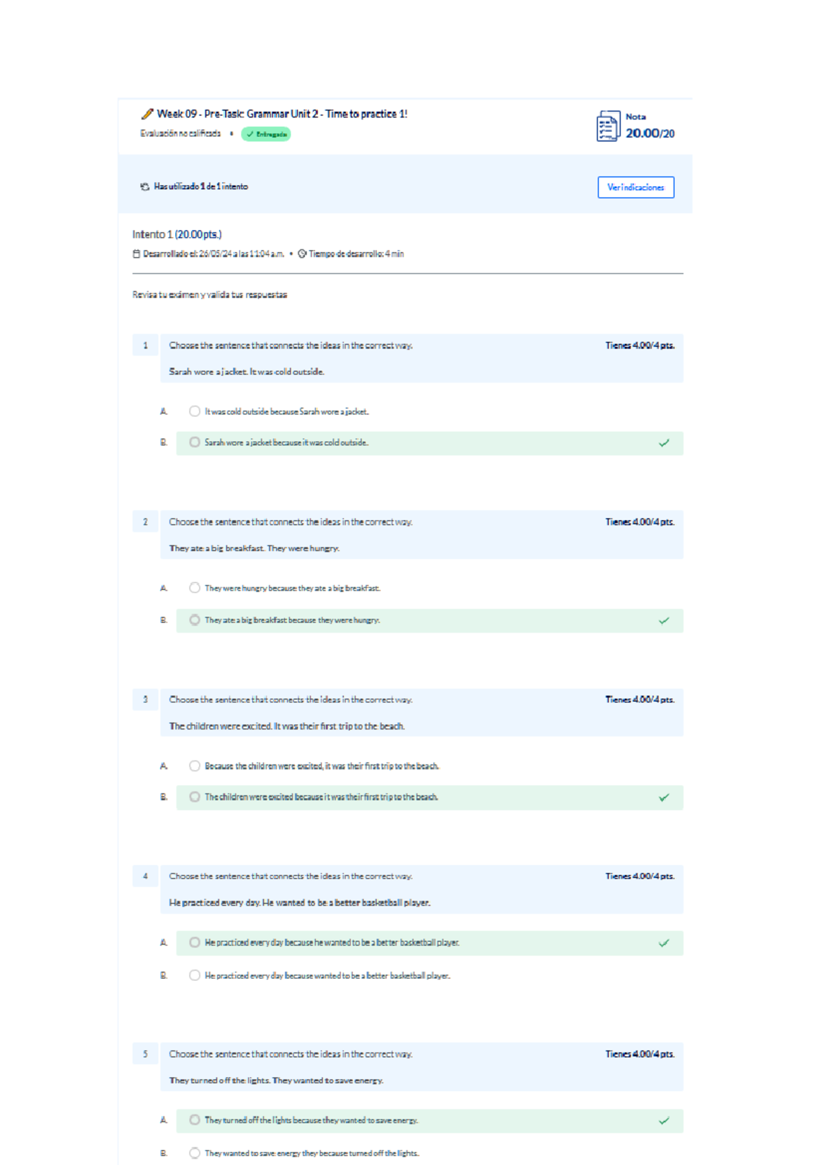 Week 09 - Pre-Task Grammar Unit 2 - Time to practice 1 - Week 09 ...