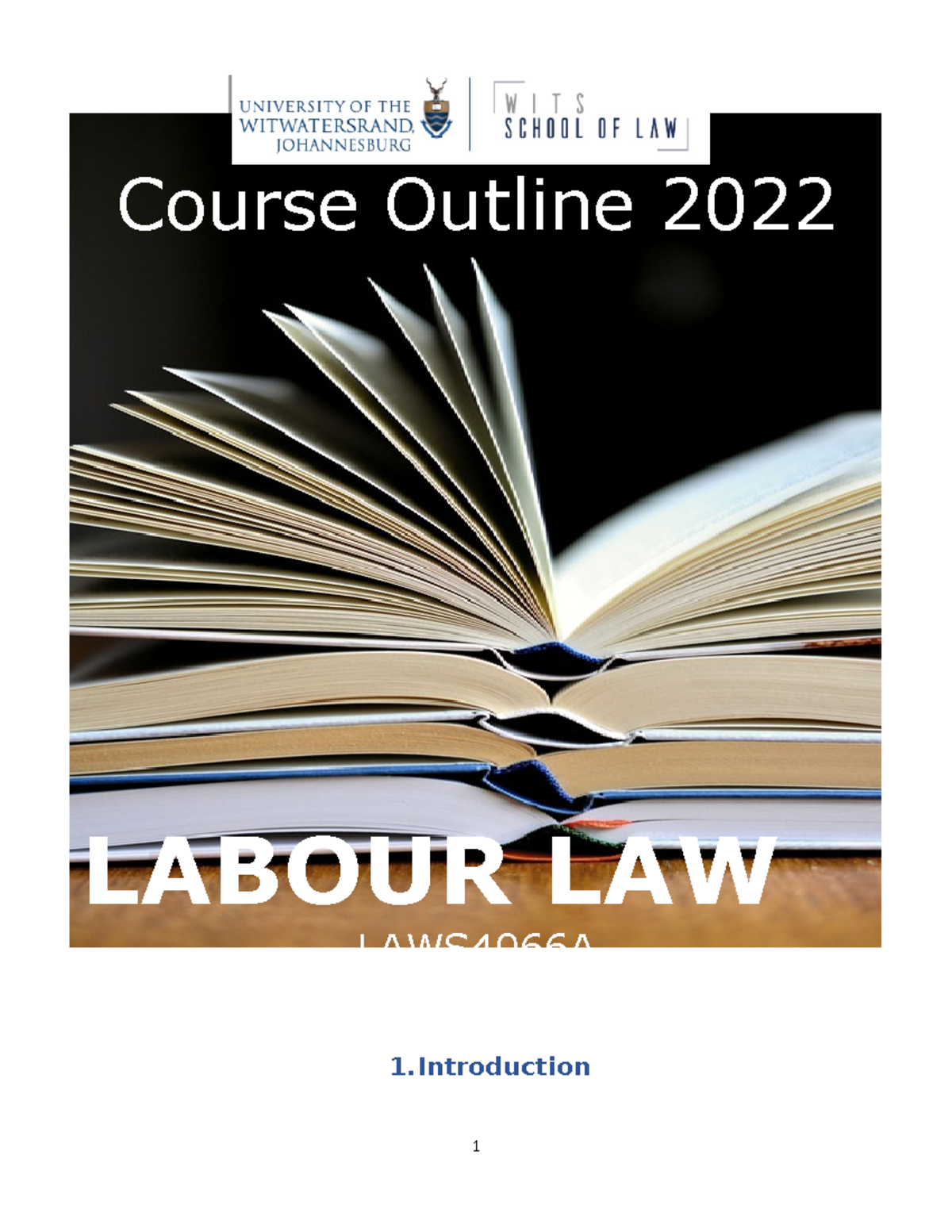 Labour law Course outline 2022 - 1 1 Course Outline 2022 LABOUR LAW ...