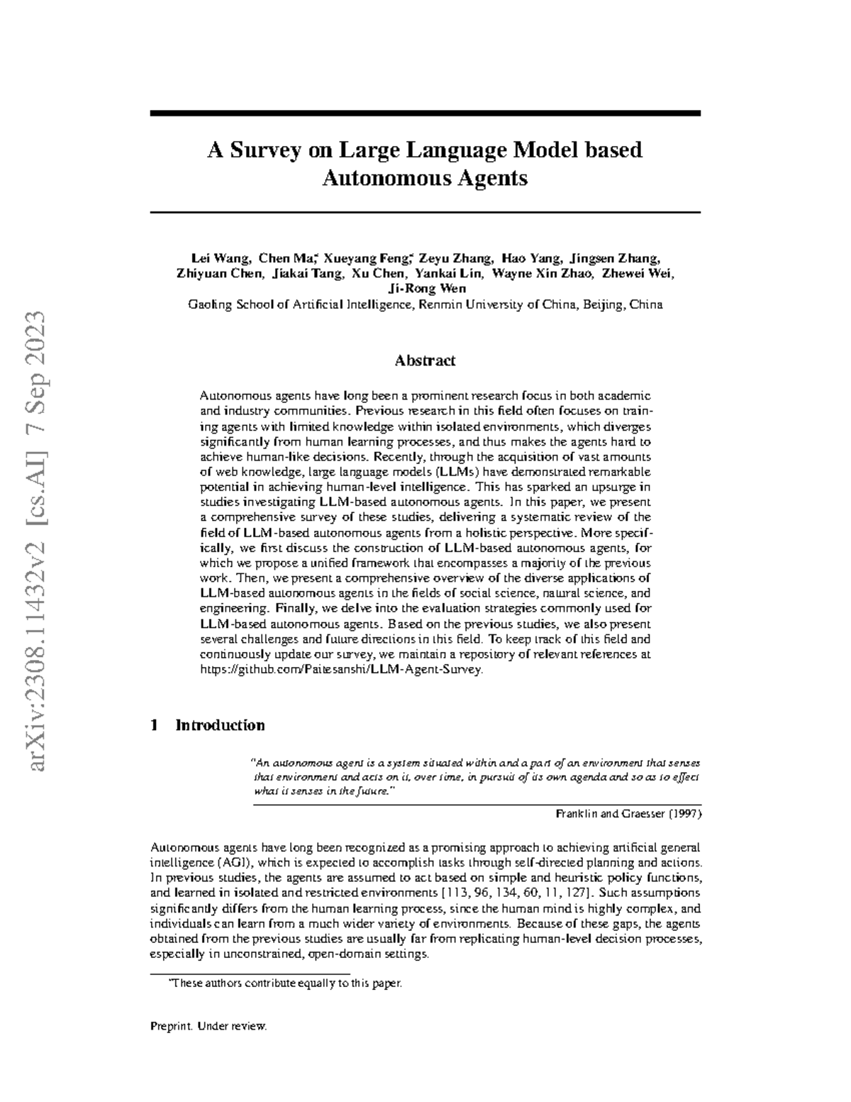 A Survey on Large Language Model based autonomous agents.pdf - A Survey ...