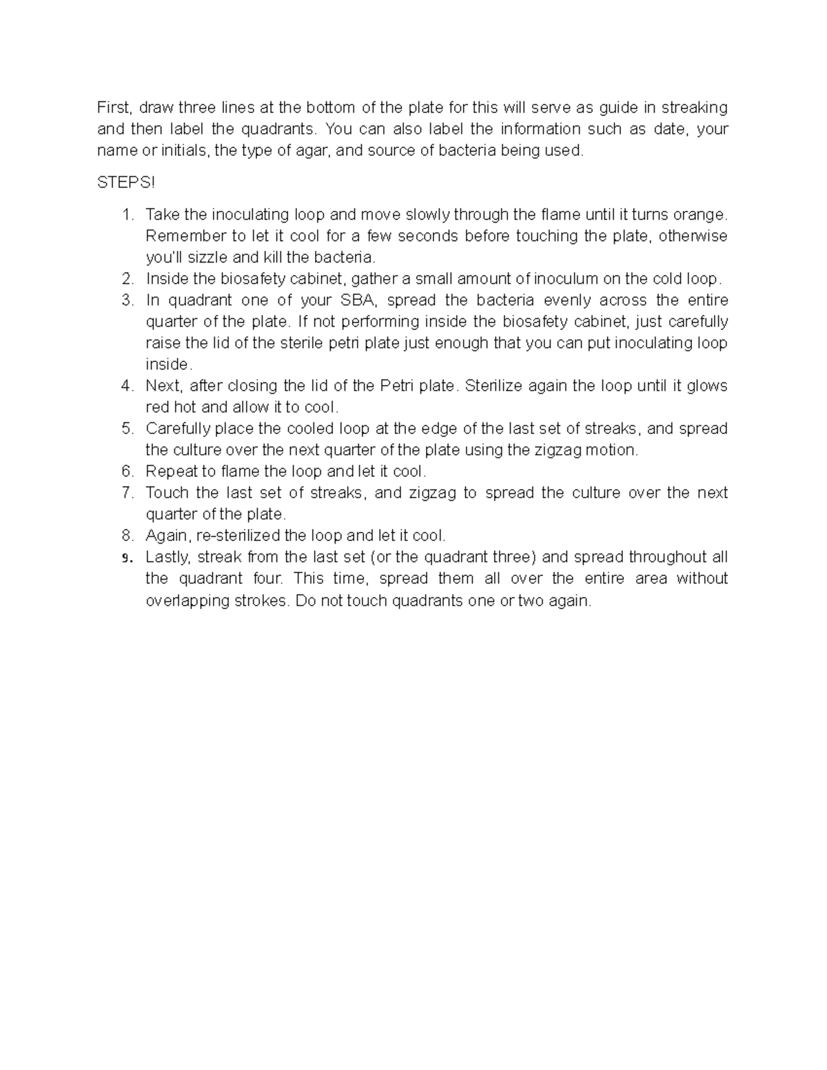 Streaking technique - First, draw three lines at the bottom of the ...