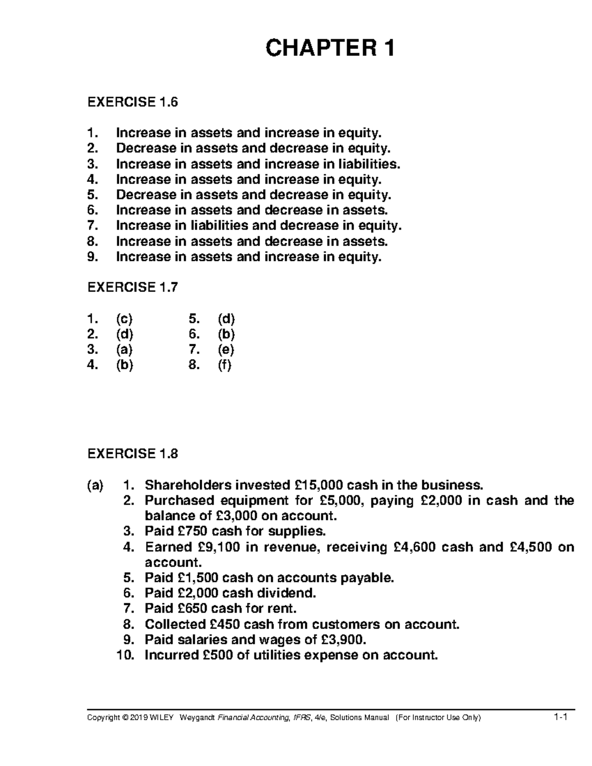 Financial Accounts Sol - Copyright © 2019 WILEY Weygandt Financial ...