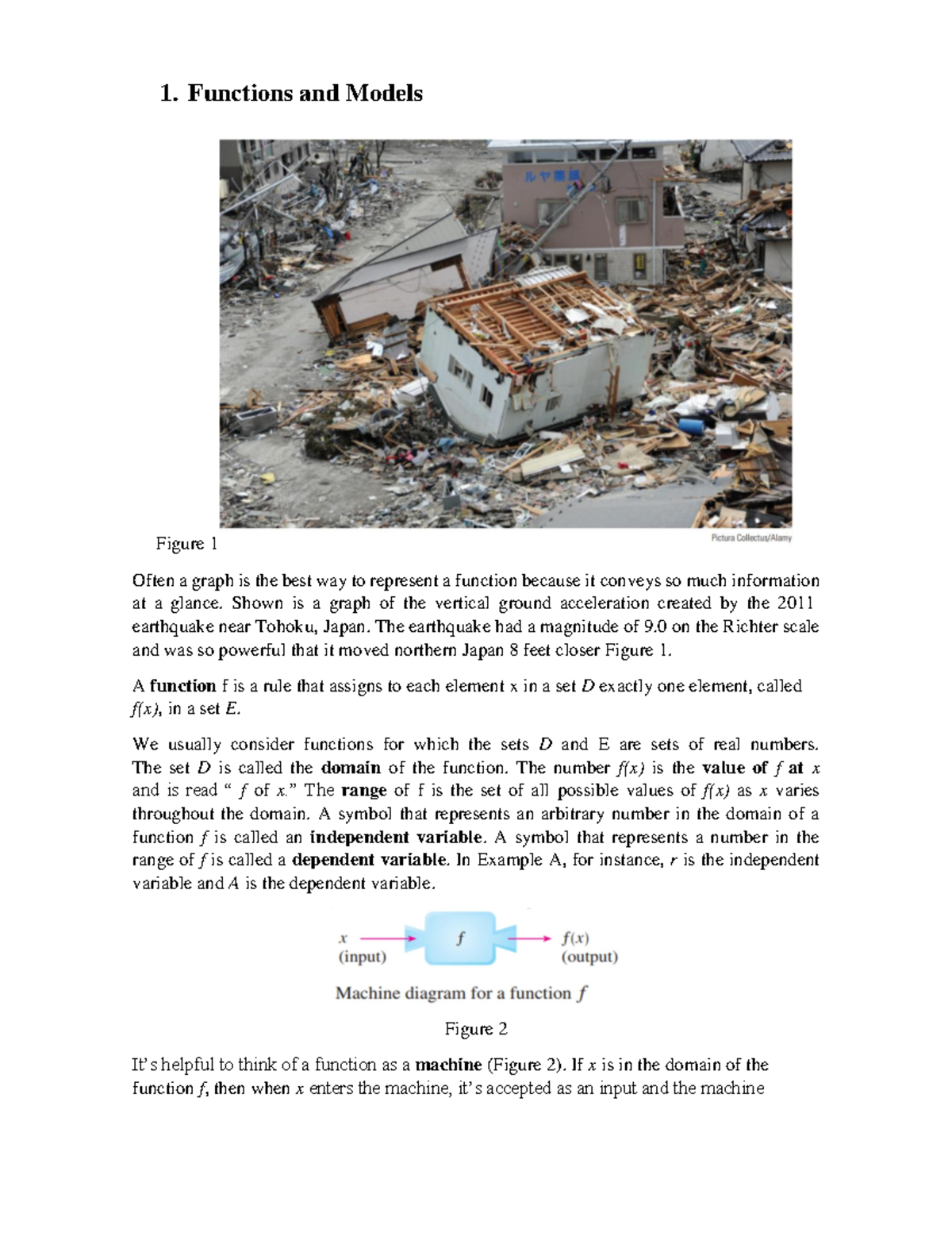 Functions and Models 1 - This course book is intended for first-year ...