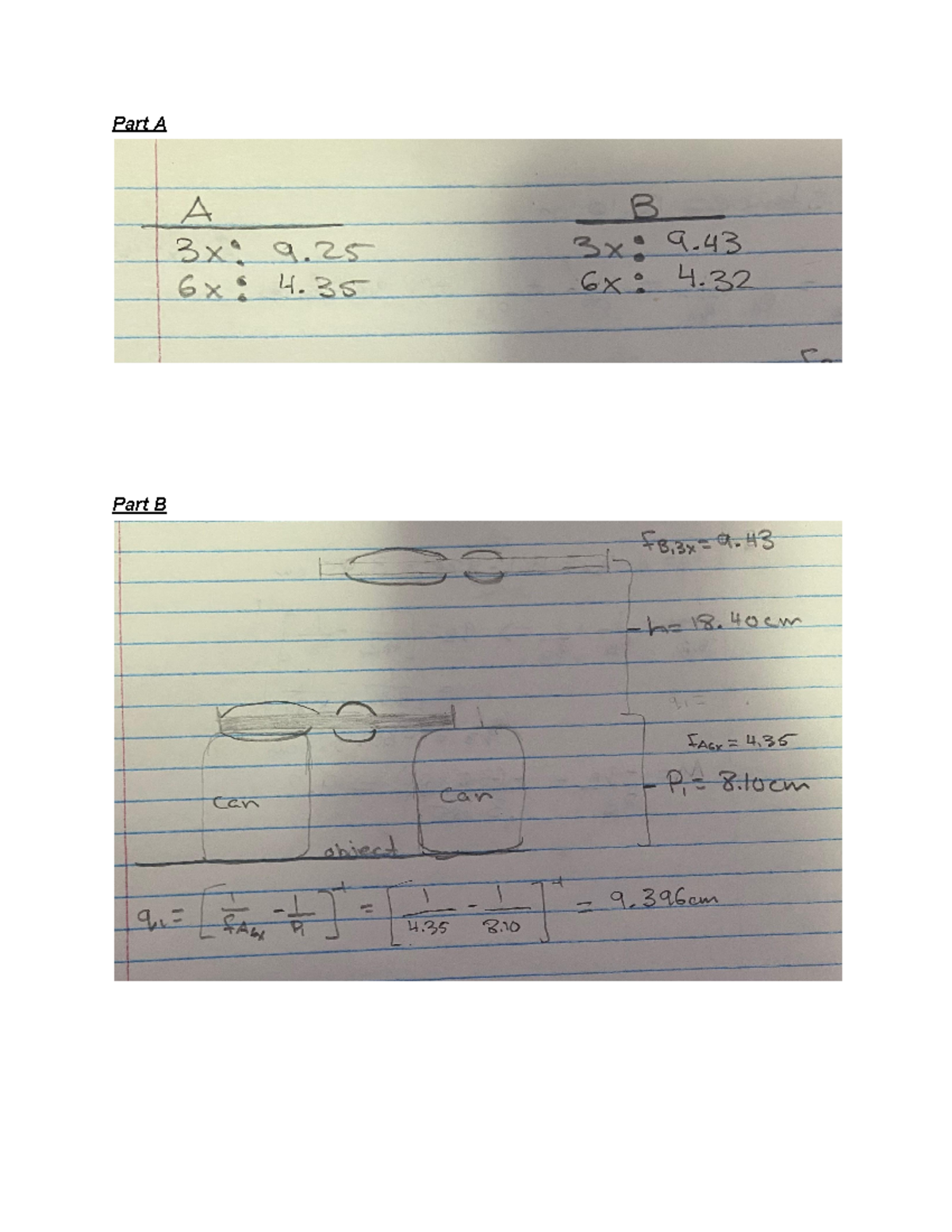 Phys lab - Phys*1080 - Part A Part B Question: Does your measured value for h agree with the ...