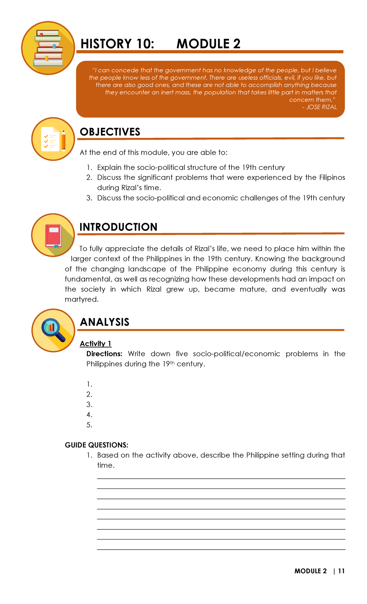 HIST 10 Module 2 - HISTORY 10: MODULE 2 OBJECTIVES At the end of this ...