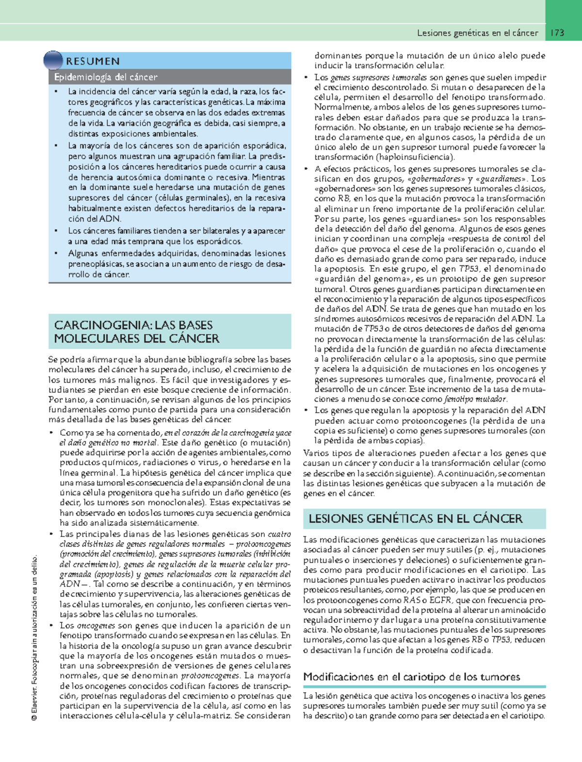 Info 1 de Robbins Universidad - Lesiones genéticas en el cáncer 173 ...