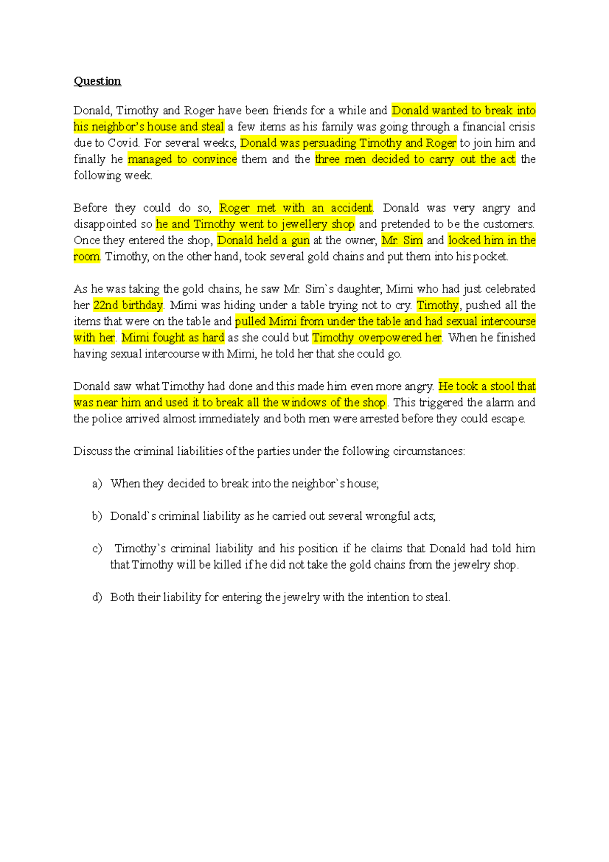 Criminal Assignment Outline - Criminal Law - MMU - Studocu