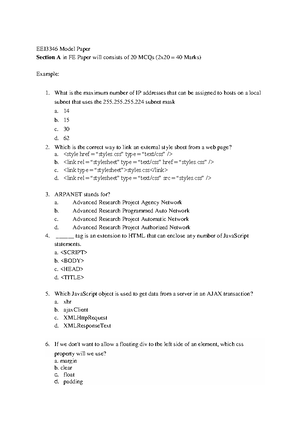 EEI3346 PS1 - model paper - Exercise 1 - A Program to illustrate HTML ...