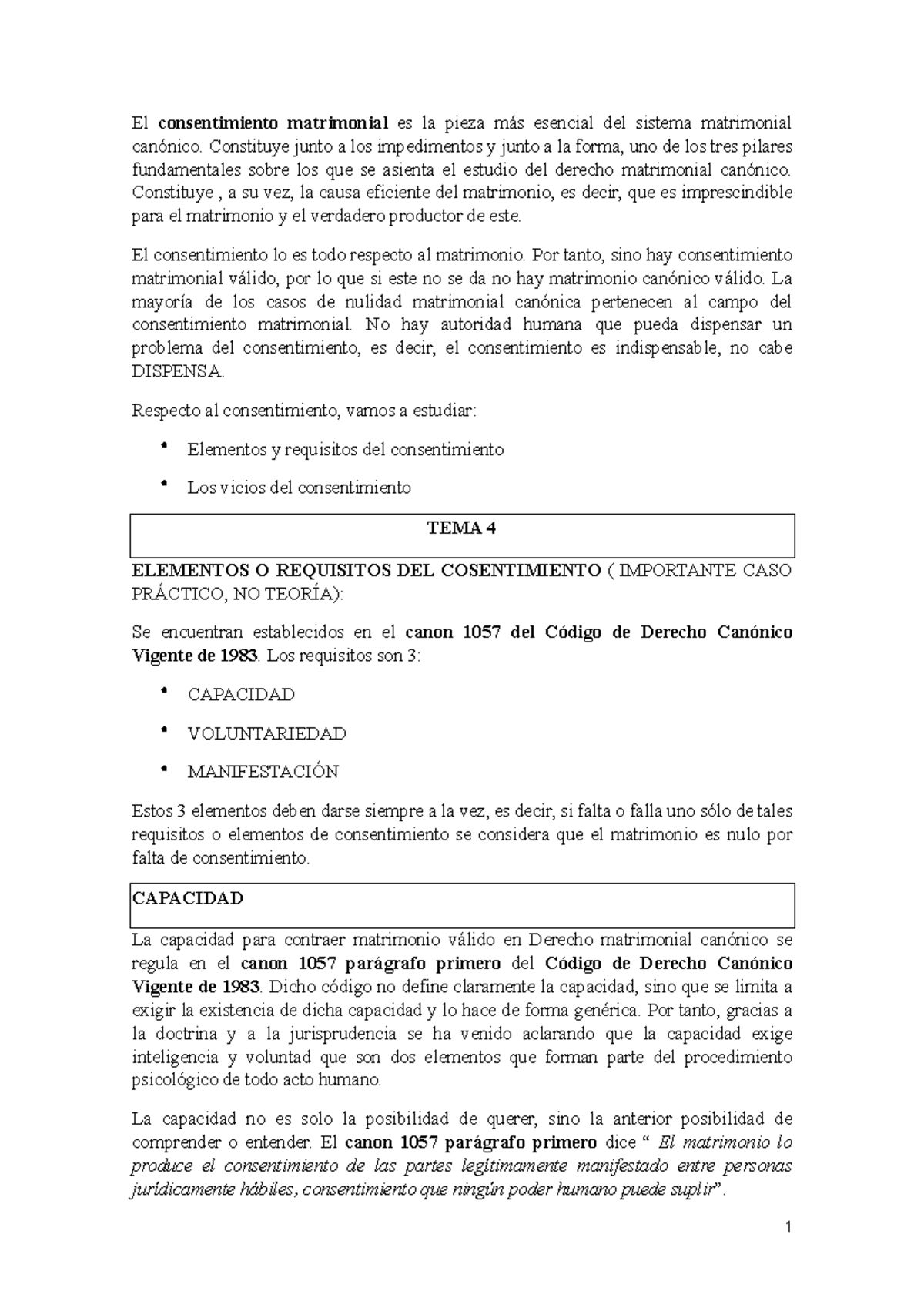 TEMA 4 matrimonial 3 - Tema 4 Derecho Mat. - El consentimiento ...