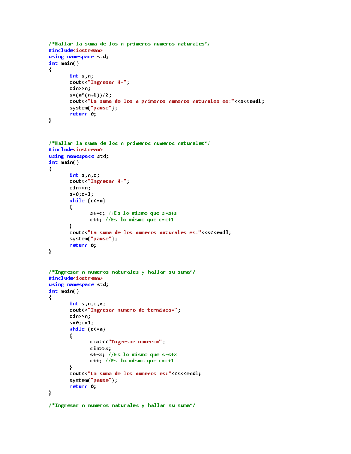 Laboratorio 2 - Lenguaje de programación c++, cpp. Primeros ejercicios de estructuras iterativas ...