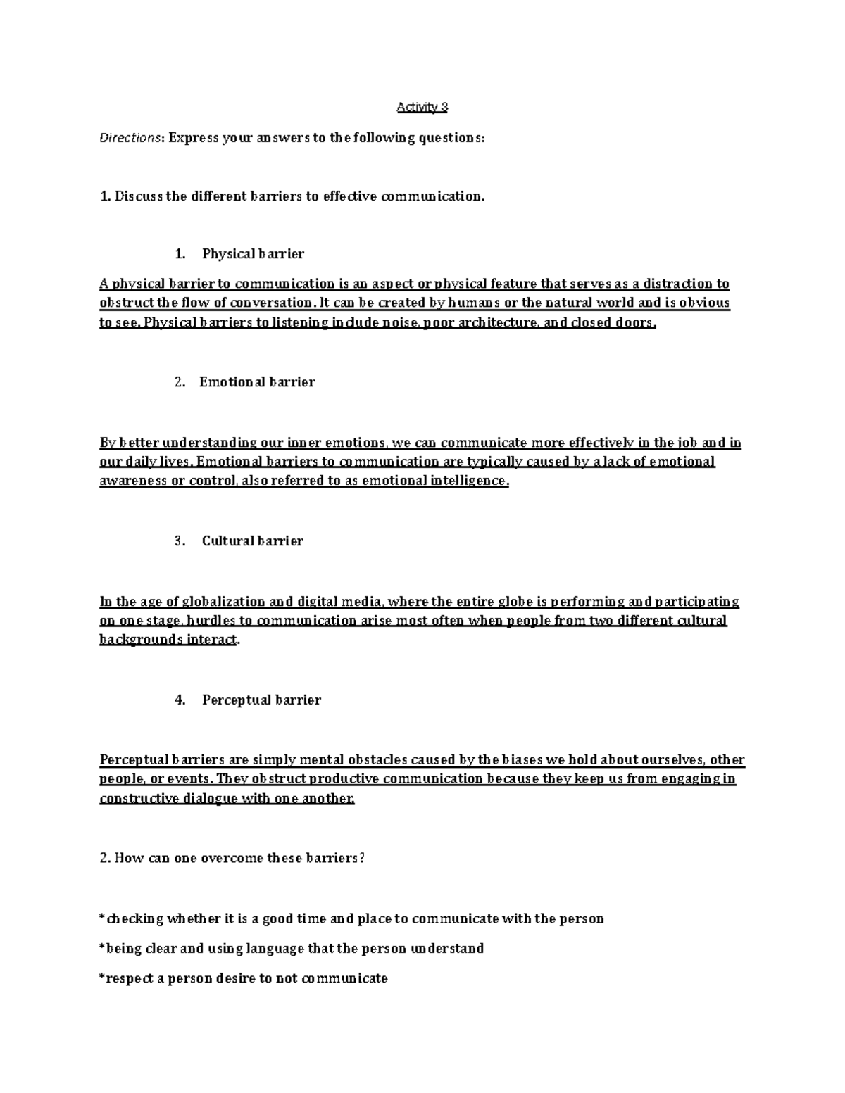 Unit 2 Third Activity - Unit 2 - Activity 3 Directions: Express your ...