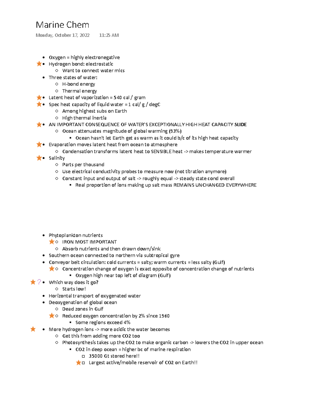Marine chem - Bruce Monger - Oxygen = highly electronegative Hydrogen ...