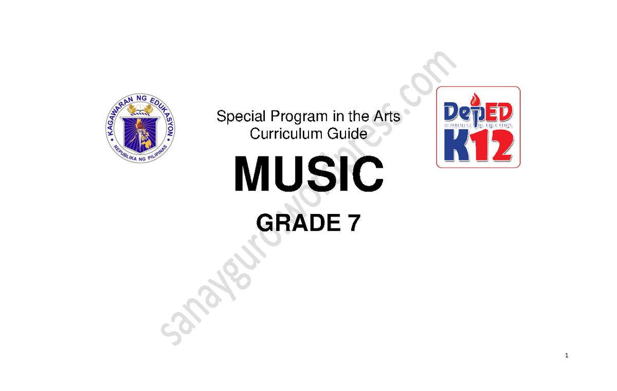 Special Program in the Arts Curriculum G - Special Program in the Arts ...