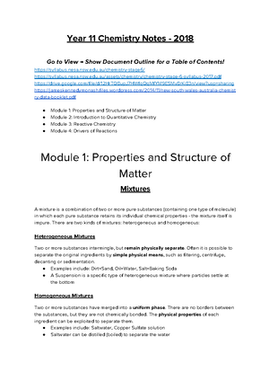 Module 2 - CHEM Notes - MODULE 2: QUANTITATIVE CHEMISTRY MOLE CONCEPTS ...