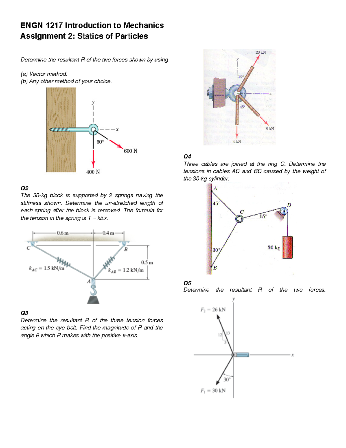 Assignment 2 - Statistics of Particles - ENGN 1217 Introduction to Mechanics Assignment 2 ...