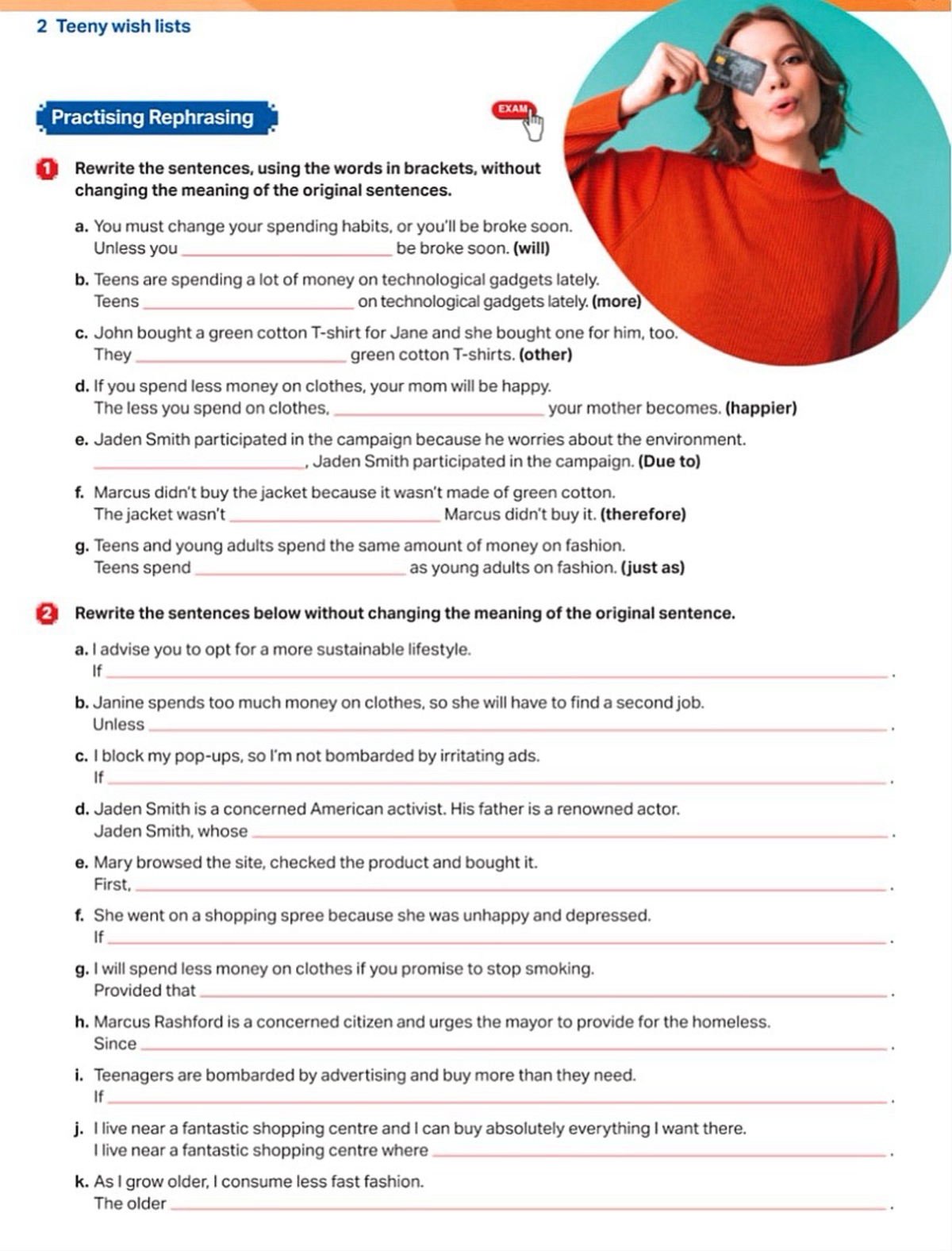 Rephrasing practice - Inglês - Studocu