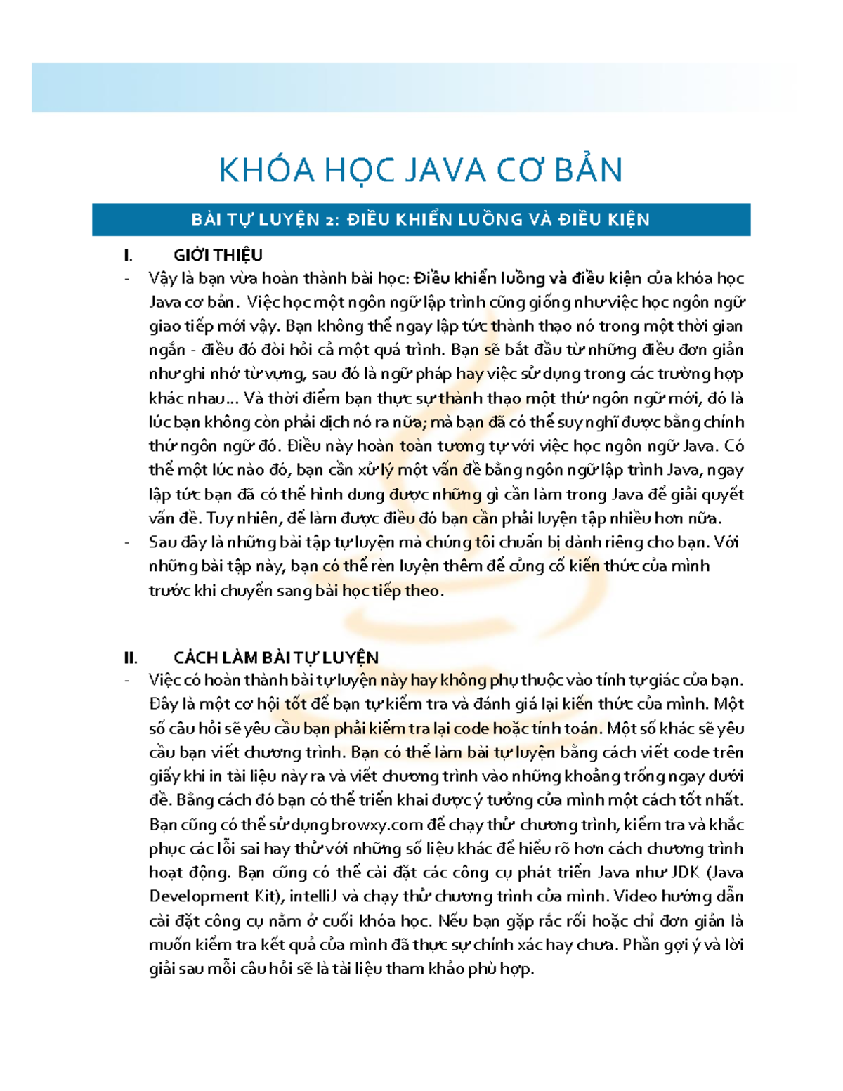 Bài Tự Luyện Java 2 - 12314a - KH”A HỌC JAVA CƠ BẢN B¿I TỰ LUYỆN 2 ...