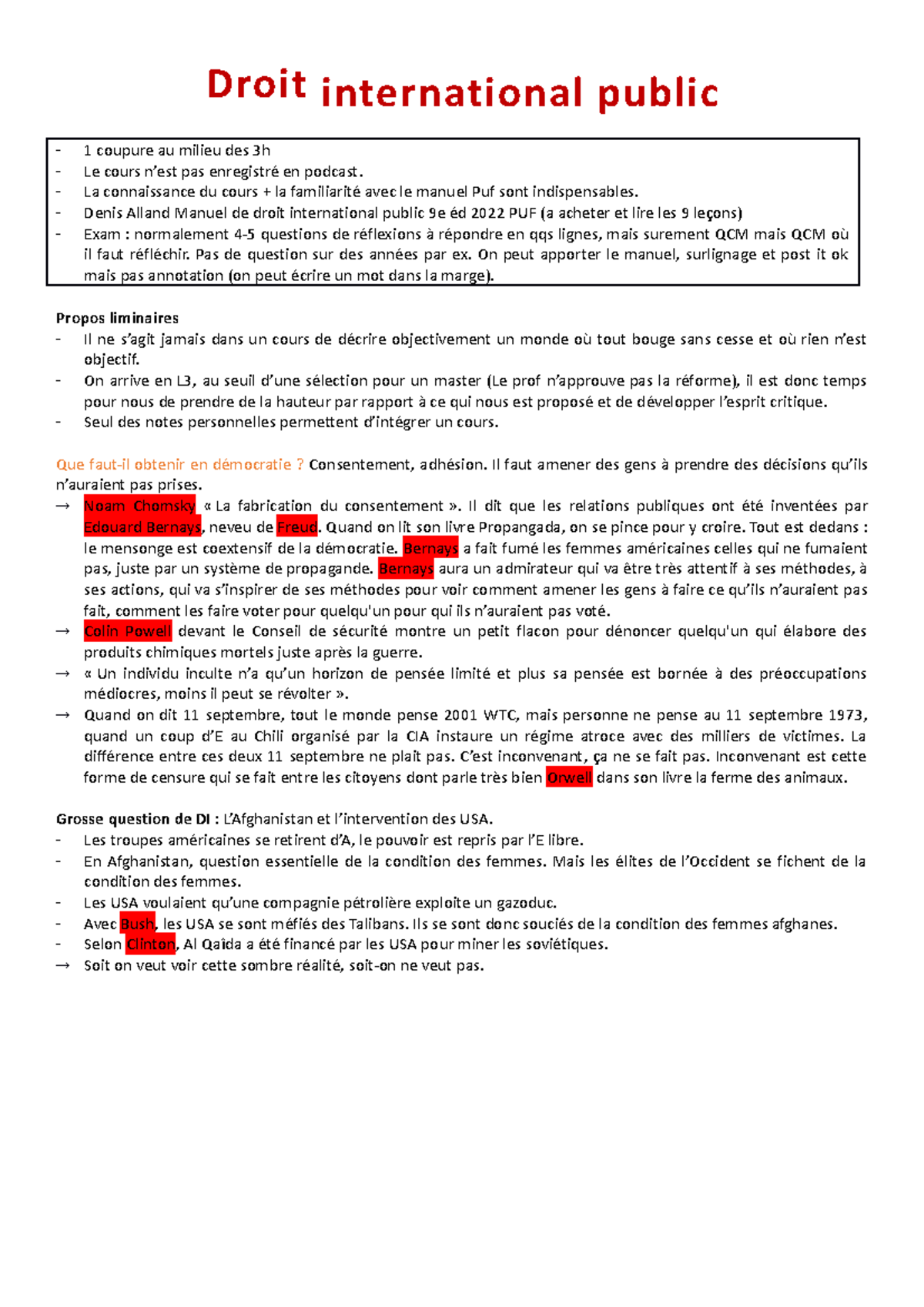 DIP CM - DIP CM ASSAS L3 S1 - Droit international public 1 coupure au ...