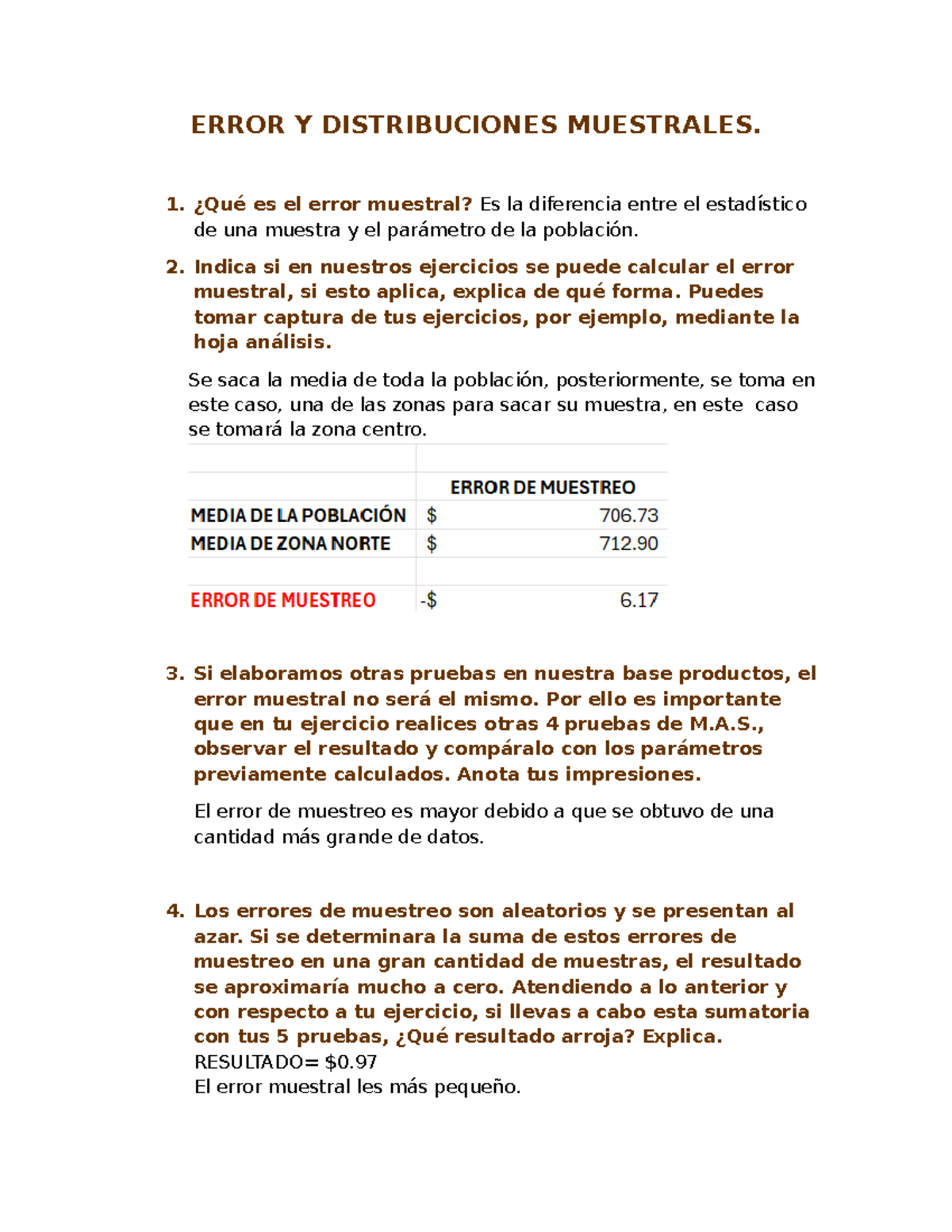 Error Y Distribuciones Muestrales - ERROR Y DISTRIBUCIONES MUESTRALES ...