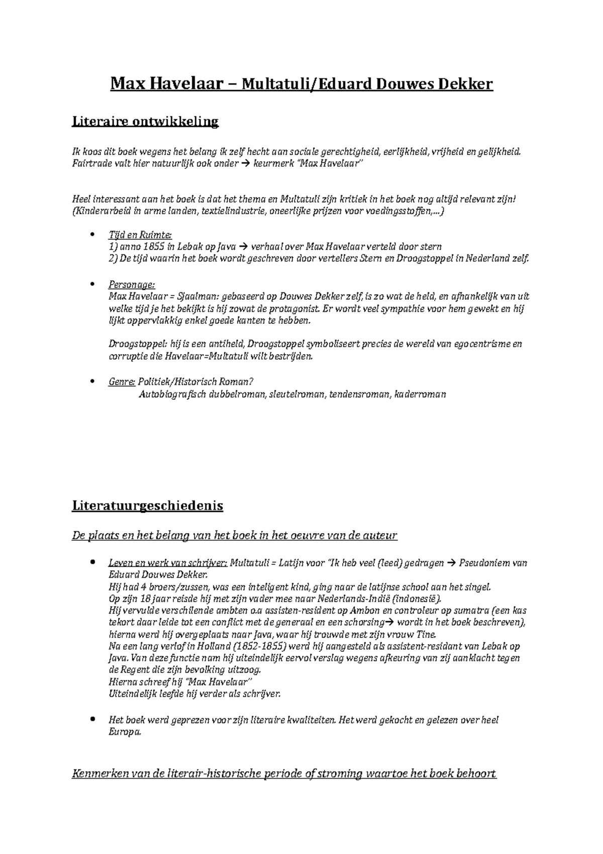 Max Havelaar Multatuli - Max Havelaar – Multatuli/Eduard Douwes Dekker ...