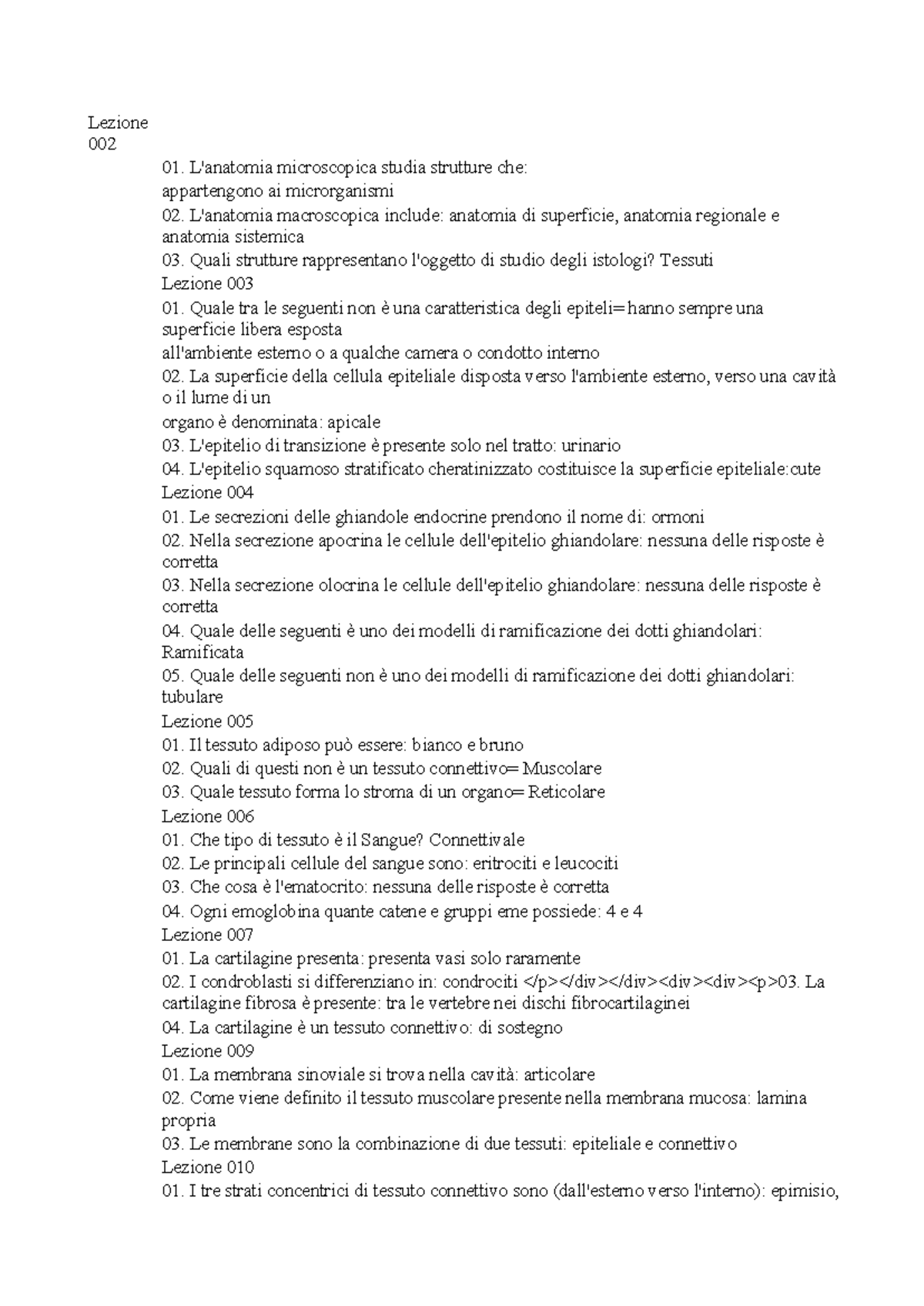 Anatomia Umana - Esercitazioni - Lezione 002 01. L'anatomia ...
