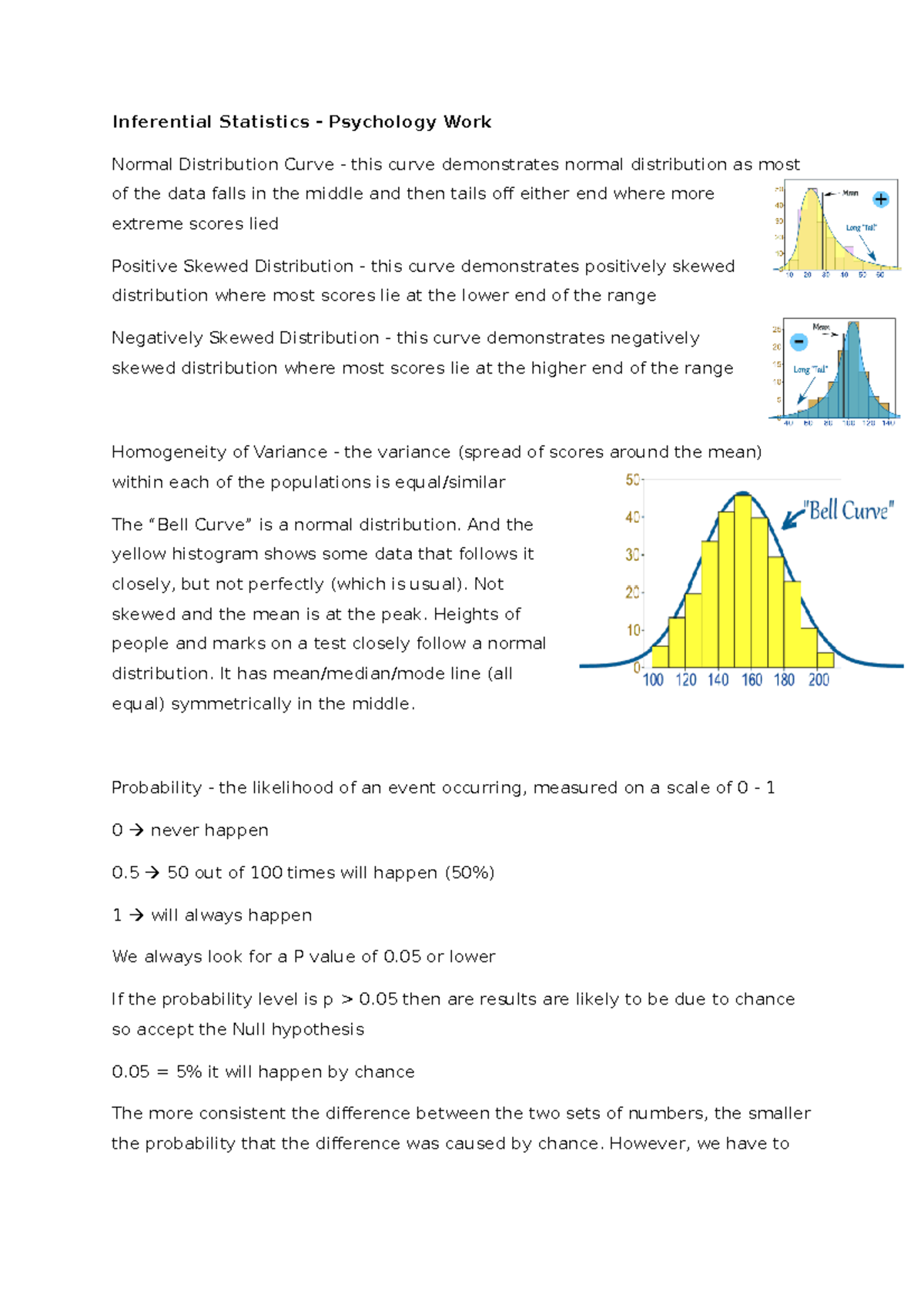 Inferential Statistics - And the yellow histogram shows some data that ...