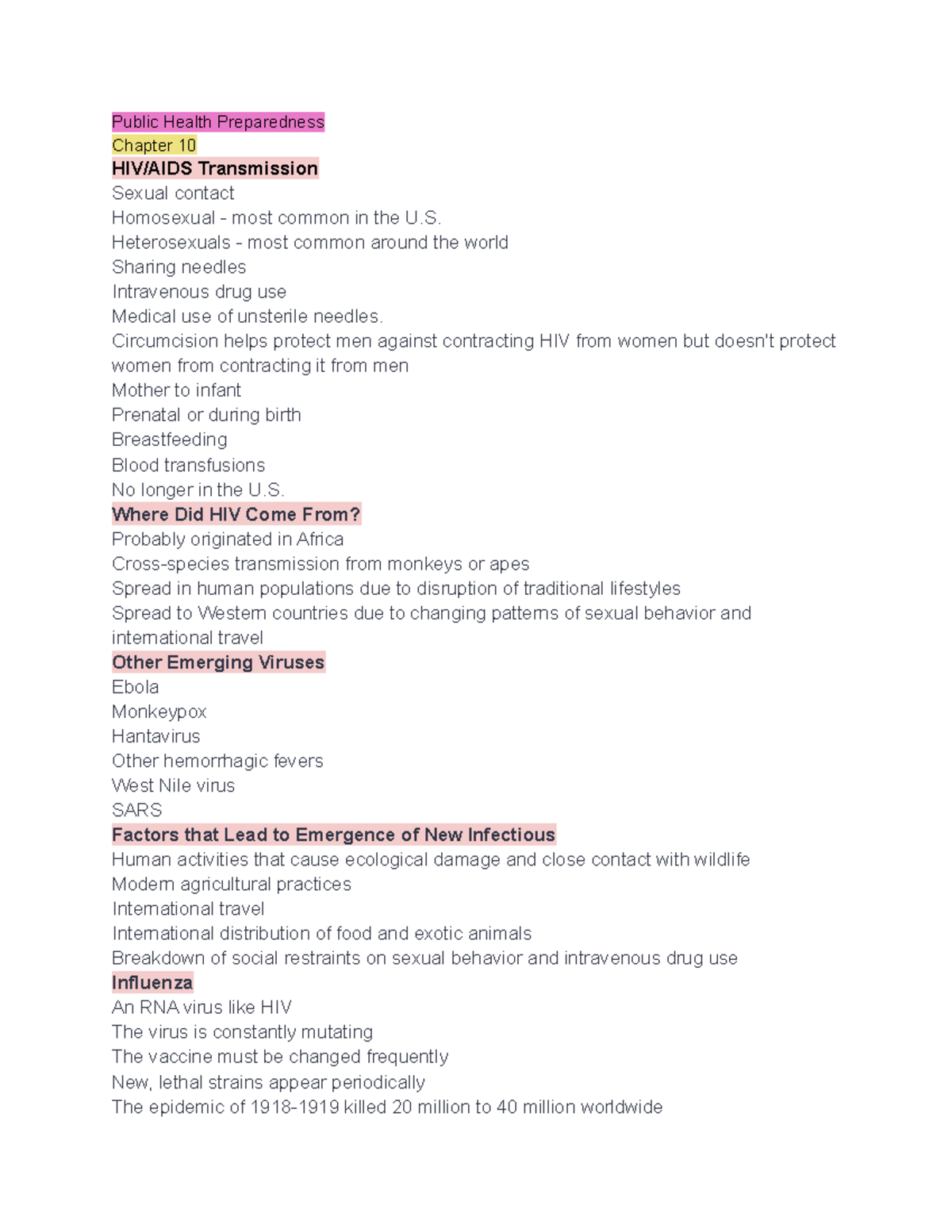 CHS ; emerging disease, vector disease - Public Health Preparedness ...