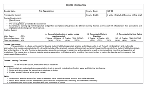 World LIT - lecture - COURSE INFORMATION Course Name Literature of the ...