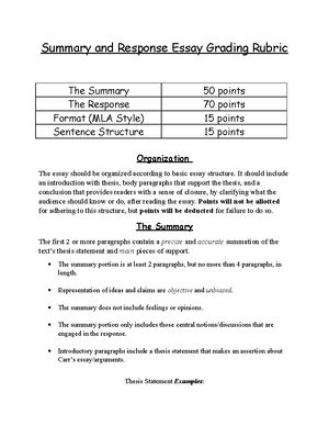 Summary and Response Final draft - Brooke Husers Professor Carter ...