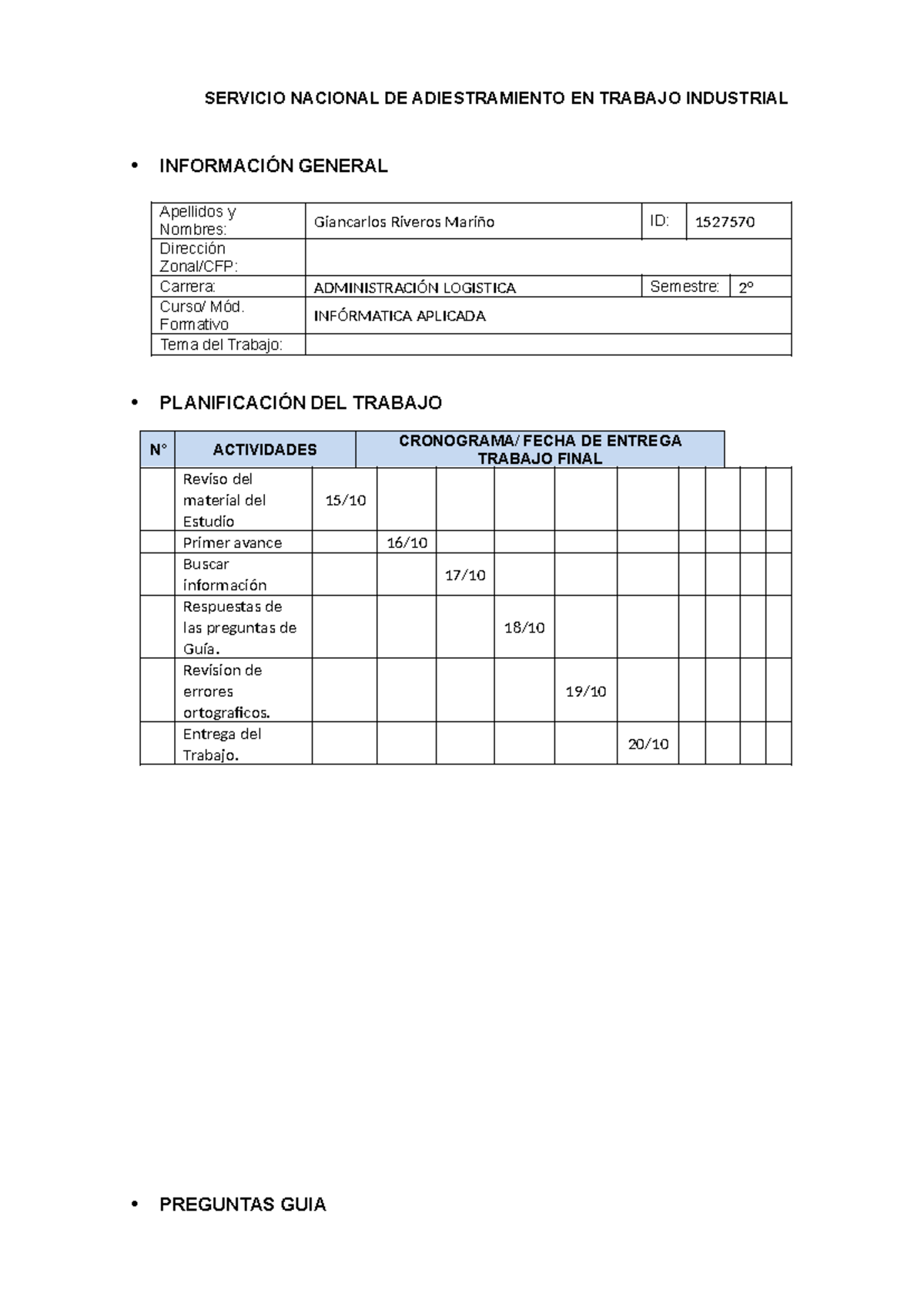 Entregable - GSGDGD - SERVICIO NACIONAL DE ADIESTRAMIENTO EN TRABAJO ...