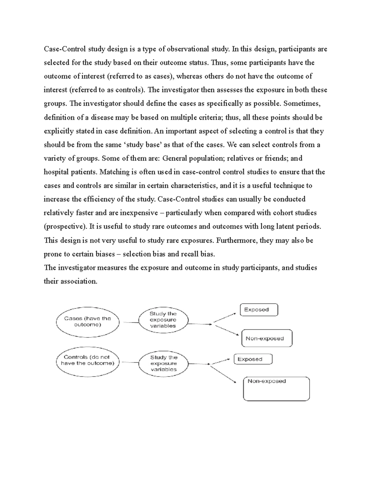 Ccs - FOR KNOWLEDGE - Case-Control study design is a type of ...