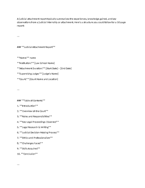 Example OF A Judicial Attachment Report - EXAMPLE OF A JUDICIAL ...