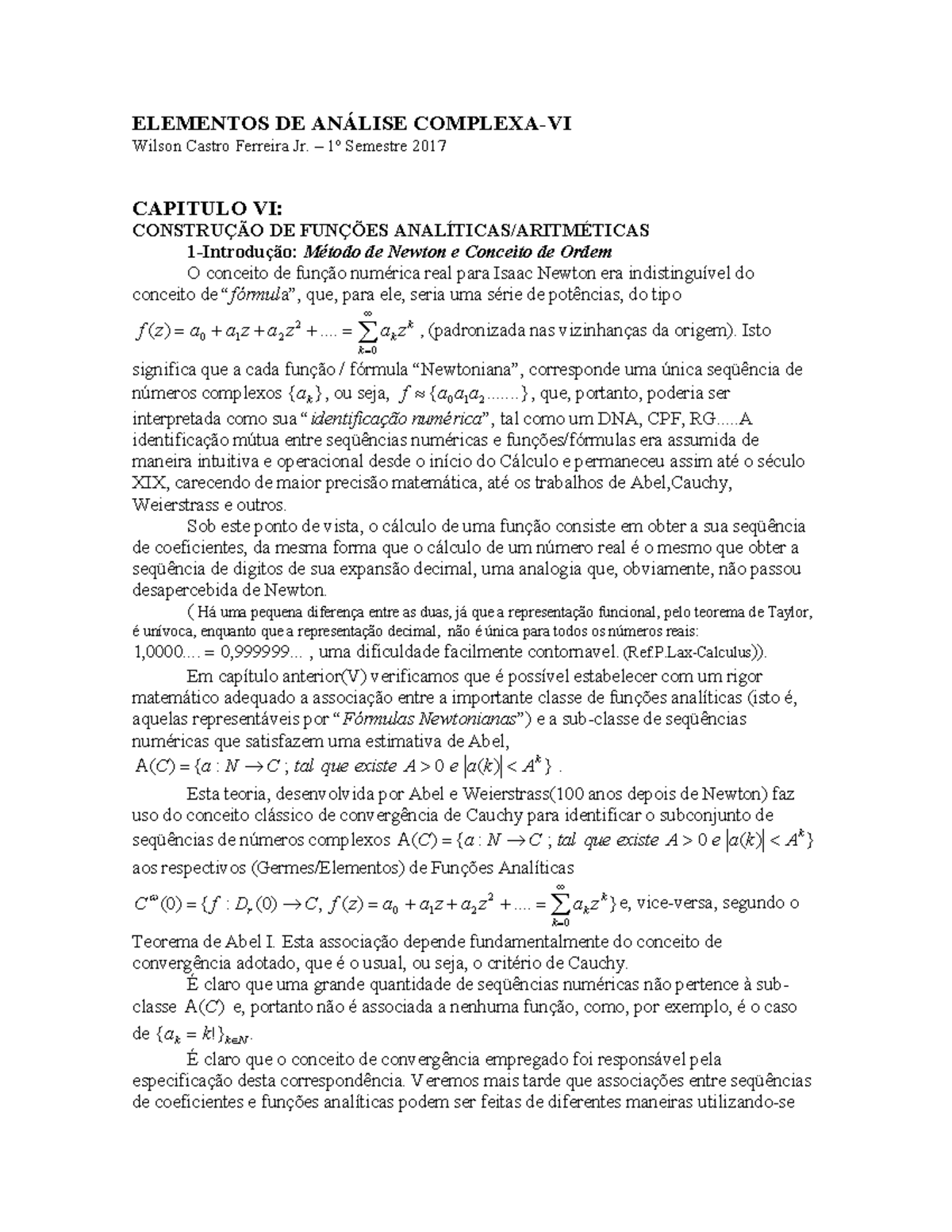 ELEM%20AN%20 Complexa VI Constr&Apl%20Fun%e7%f5es - ELEMENTOS DE ANÁLISE COMPLEXA-VI Wilson ...