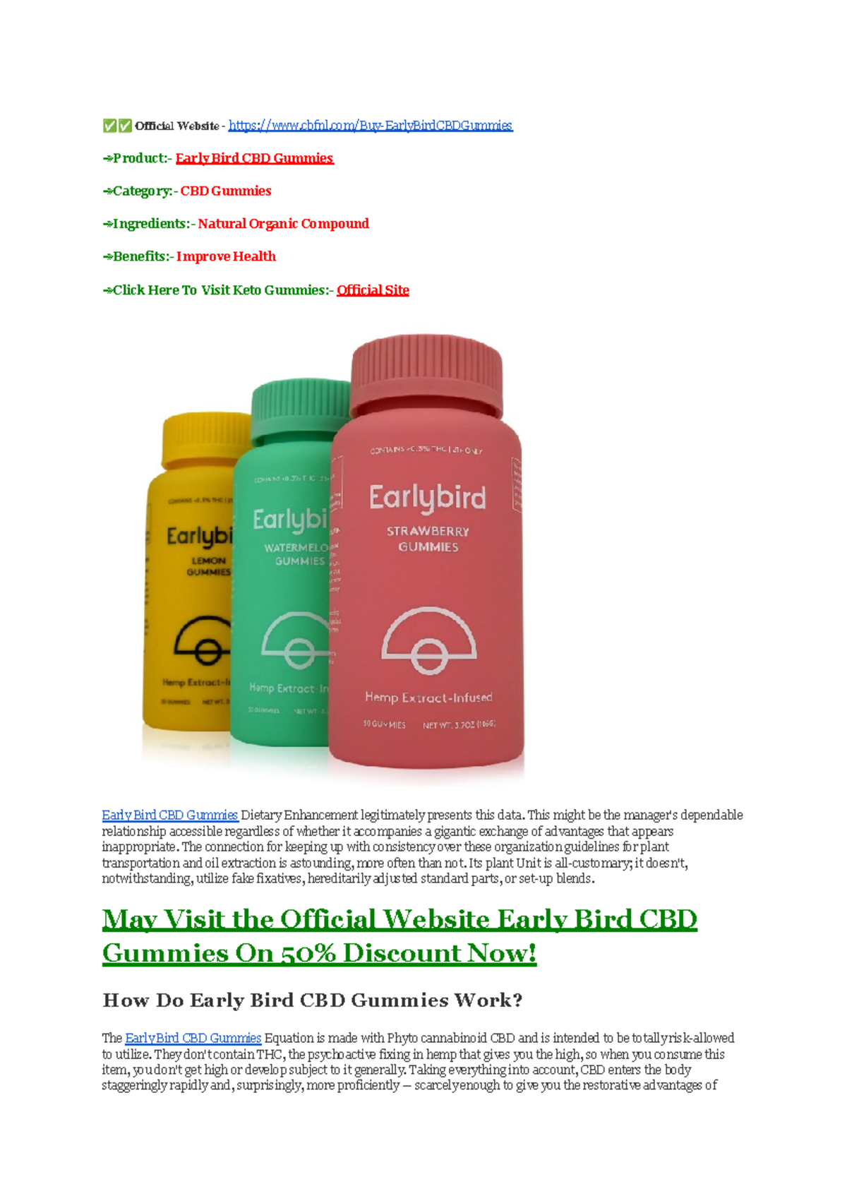 Early Bird CBD Gummies Shocking Reviews: Cost Revealed, Must Check! - 𝐎𝐟𝐟𝐢𝐜𝐢𝐚𝐥 𝐖𝐞𝐛𝐬𝐢𝐭𝐞 - - Studocu