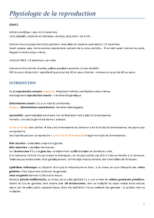 Cycle Truie - Fichier à annoter - Physiologie de la reproduction ...