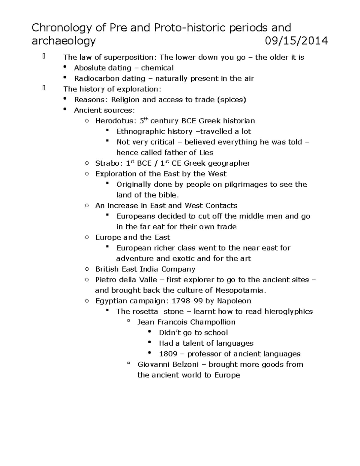 Week 2 - Stephen Batiuk - Chronology of Pre and Proto-historic periods ...