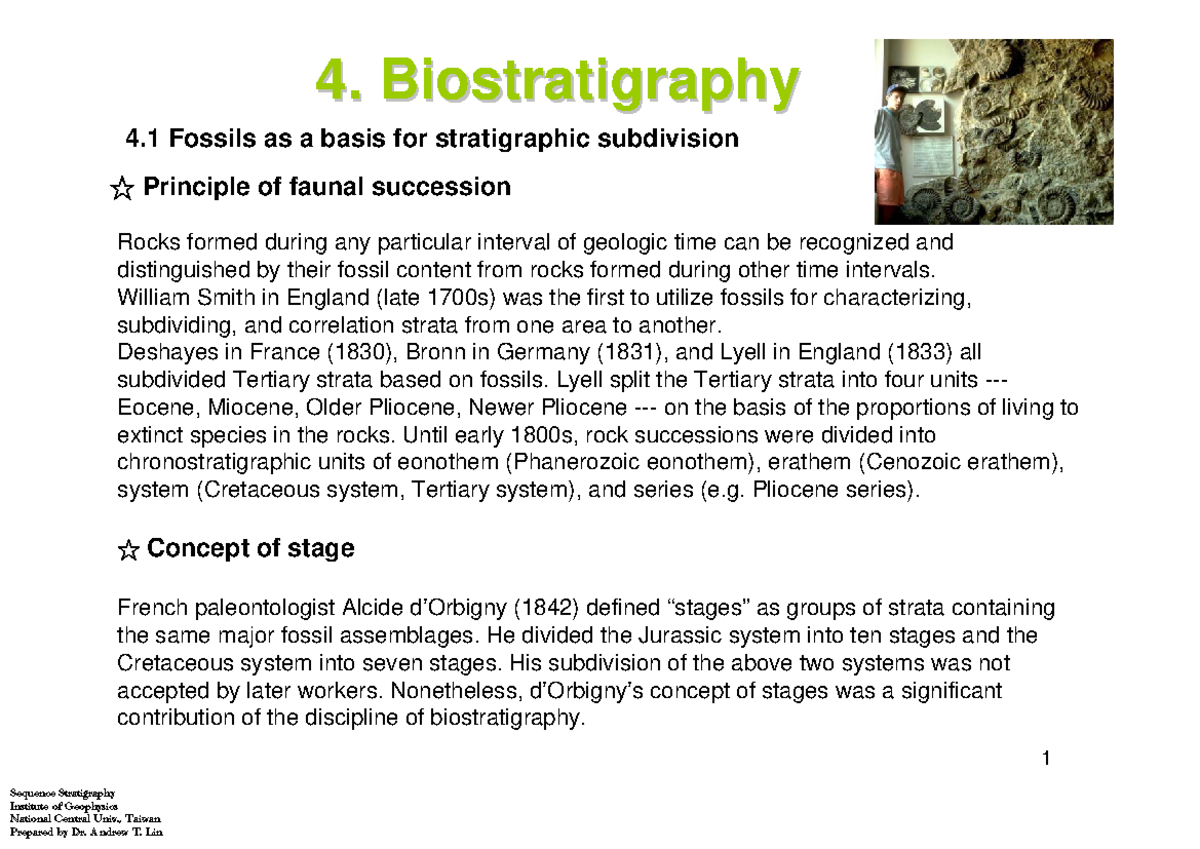 4 biostratigraphy - Summary Stratigraphy And Palaeontology - 4. BiostratigraphyBiostratigraphy 4 ...