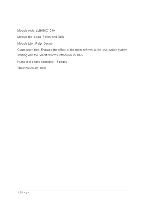 legal systems law - The aim of this essay will be analyzing law reforms ...